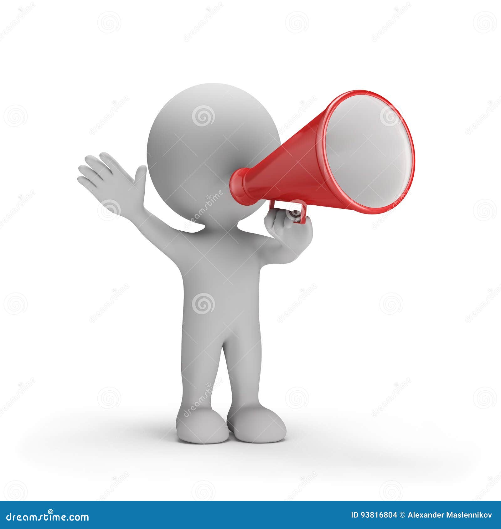 Man With Loudspeaker Stock Photo | CartoonDealer.com #93816804