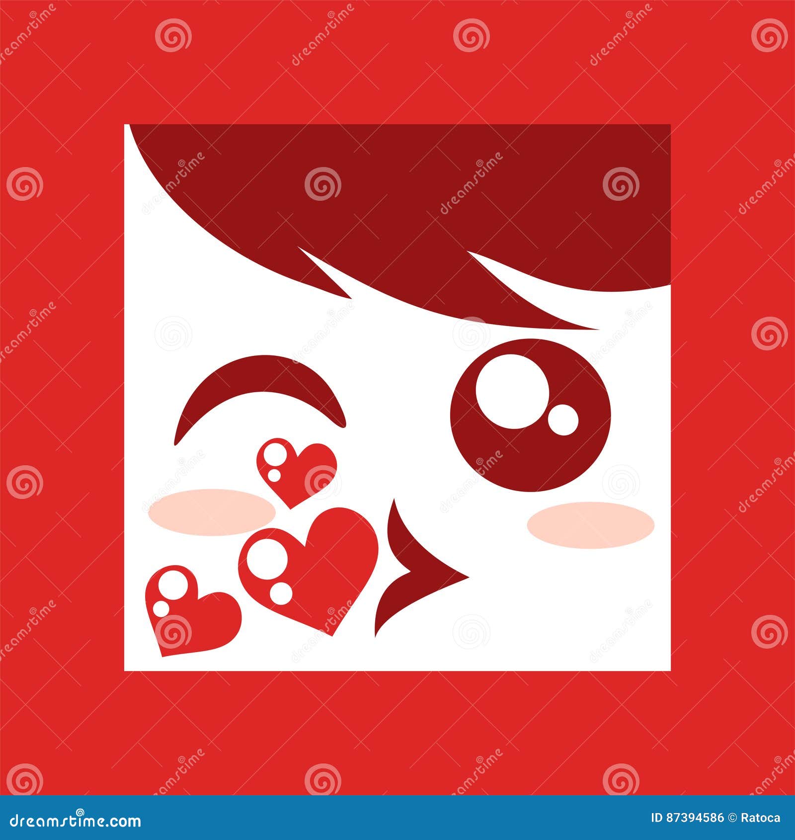 Man in love expression stock vector. Illustration of emoji - 87394586