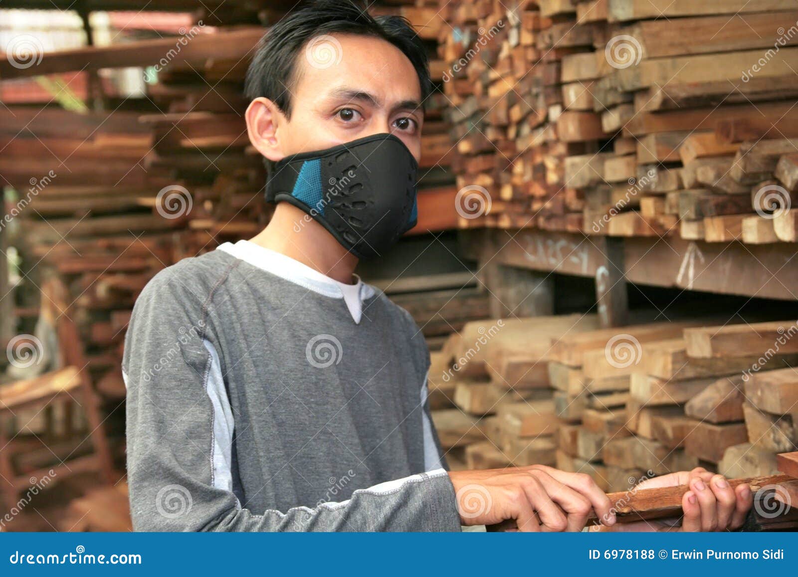 Man at Lumber or timber stock photo. Image of deliver - 6978188