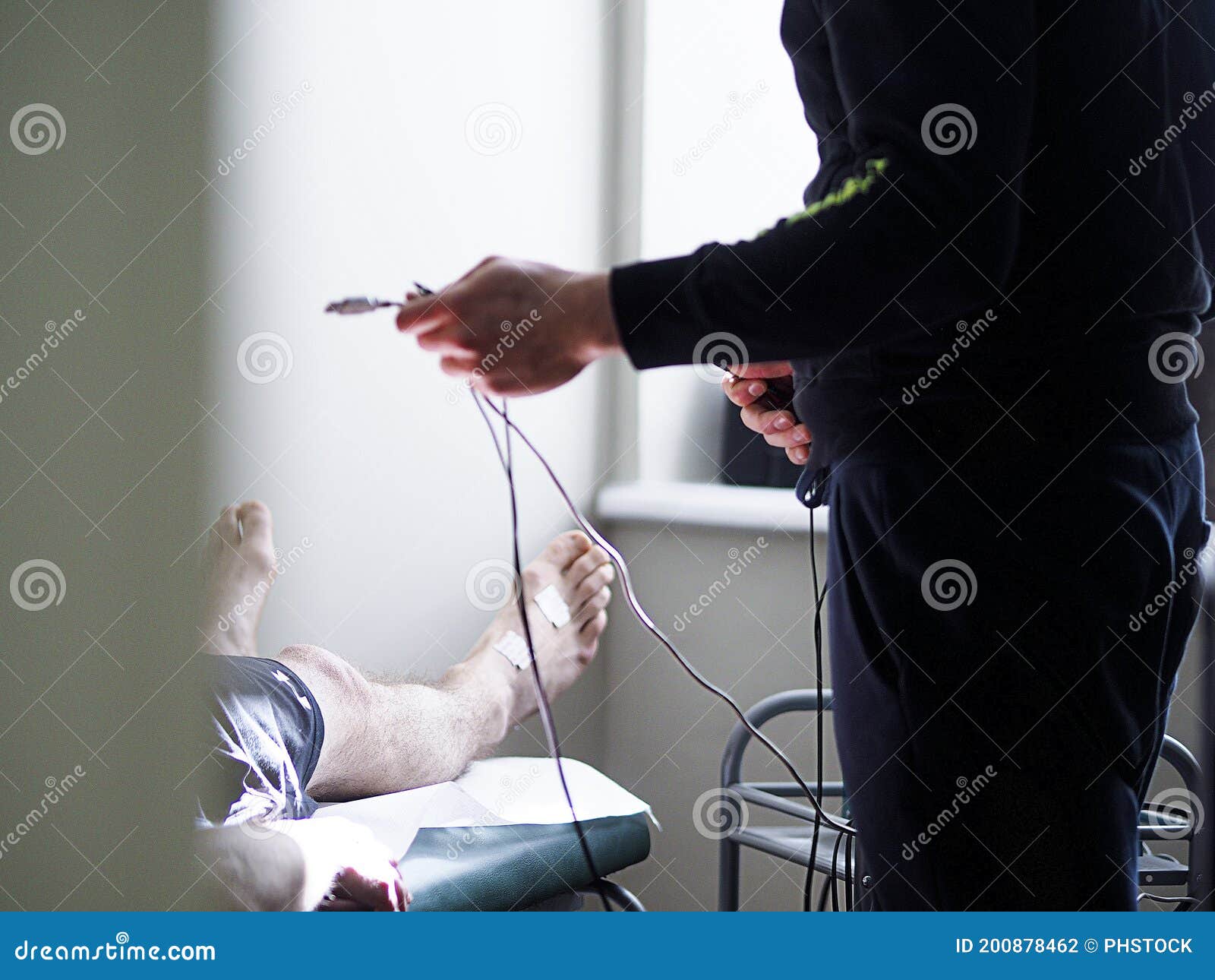 Muscle Therapy with Electrodes Stock Photo - Image of muscle, health ...