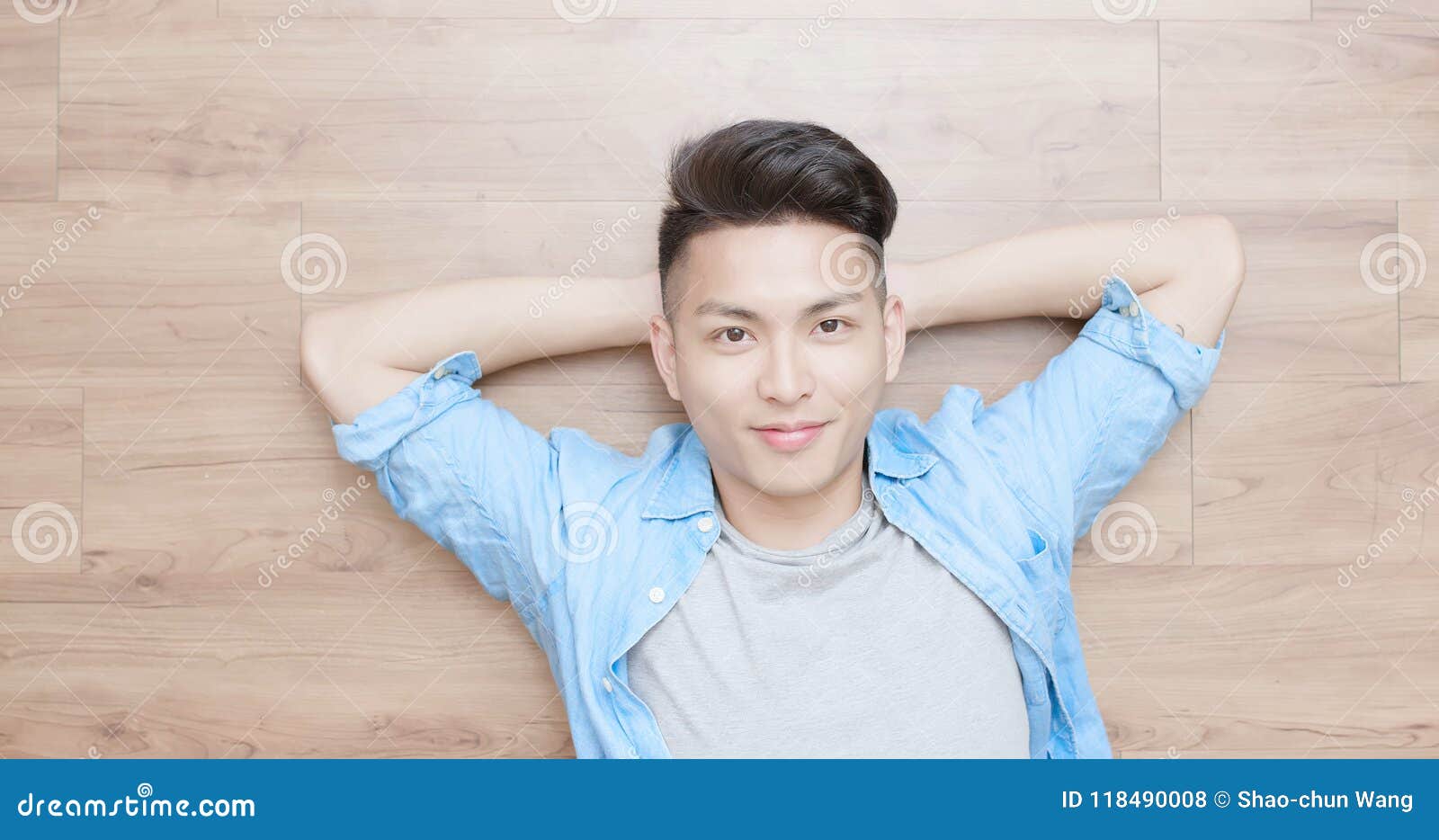 Man lying on the floor stock photo. Image of male, floor - 118490008
