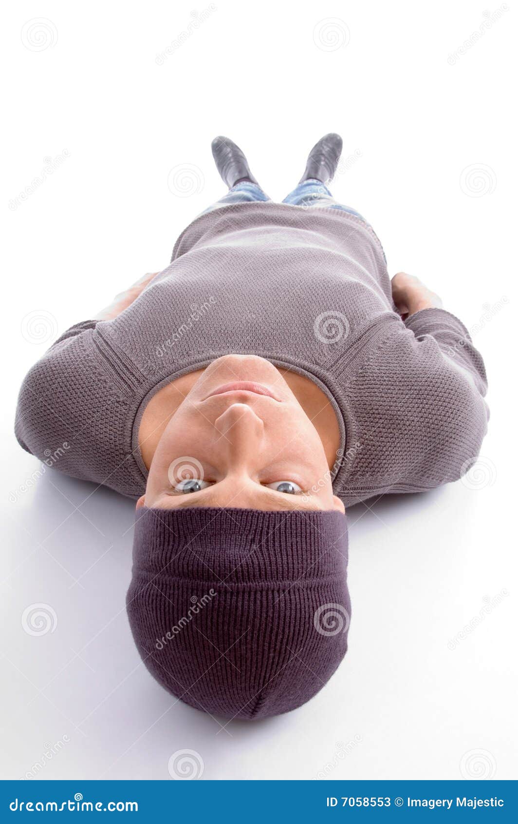 Man Lying On His Back And Looking At Camera Stock Photos - Image: 7058553