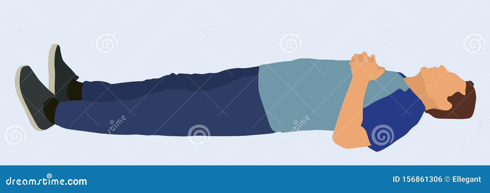 Man Laying His Back Stock Illustrations – 12 Man Laying His Back Stock ...