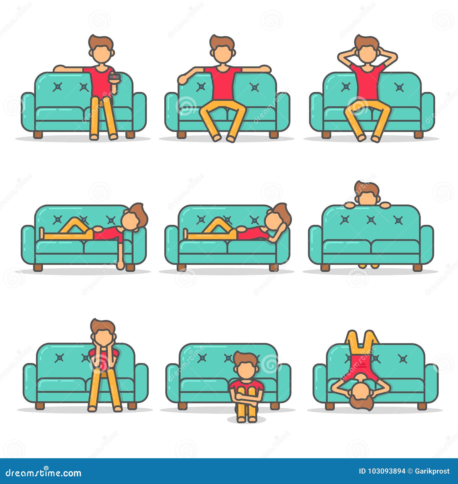 Lazy Boy Lying On Bed With Tablet. Vector Illustration. Cartoon Vector ... Lazy Boy Lying On Bed With Tablet. Vector Illustration. Cartoon Vector ...