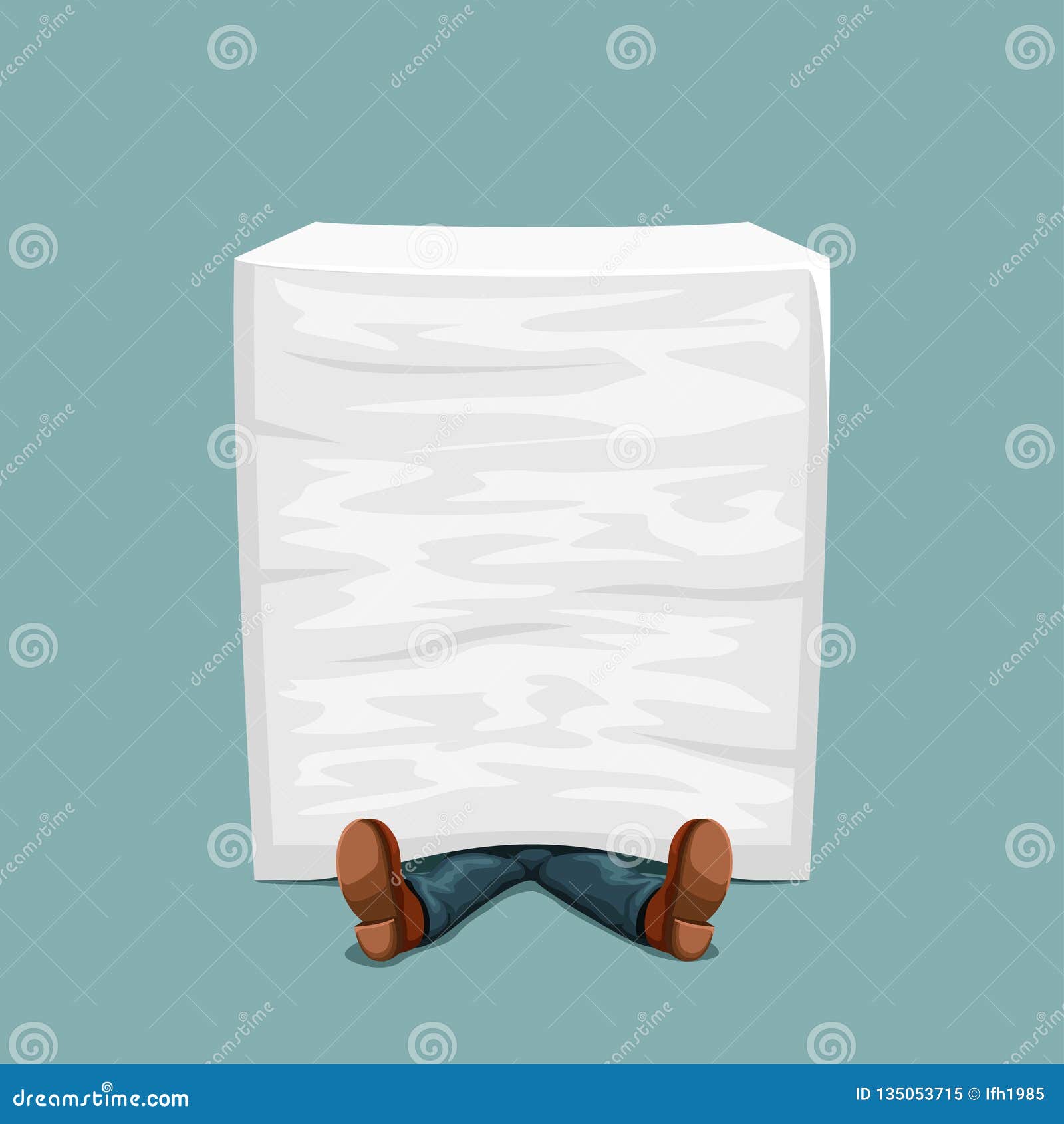 Man Lying Under Paper Stack Stock Vector - Illustration of design ... Man Lying Under Paper Stack Stock Vector - Illustration of design ...