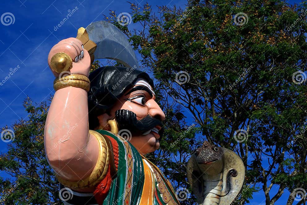 Man with machete statue stock image. Image of demon, colors - 5168195