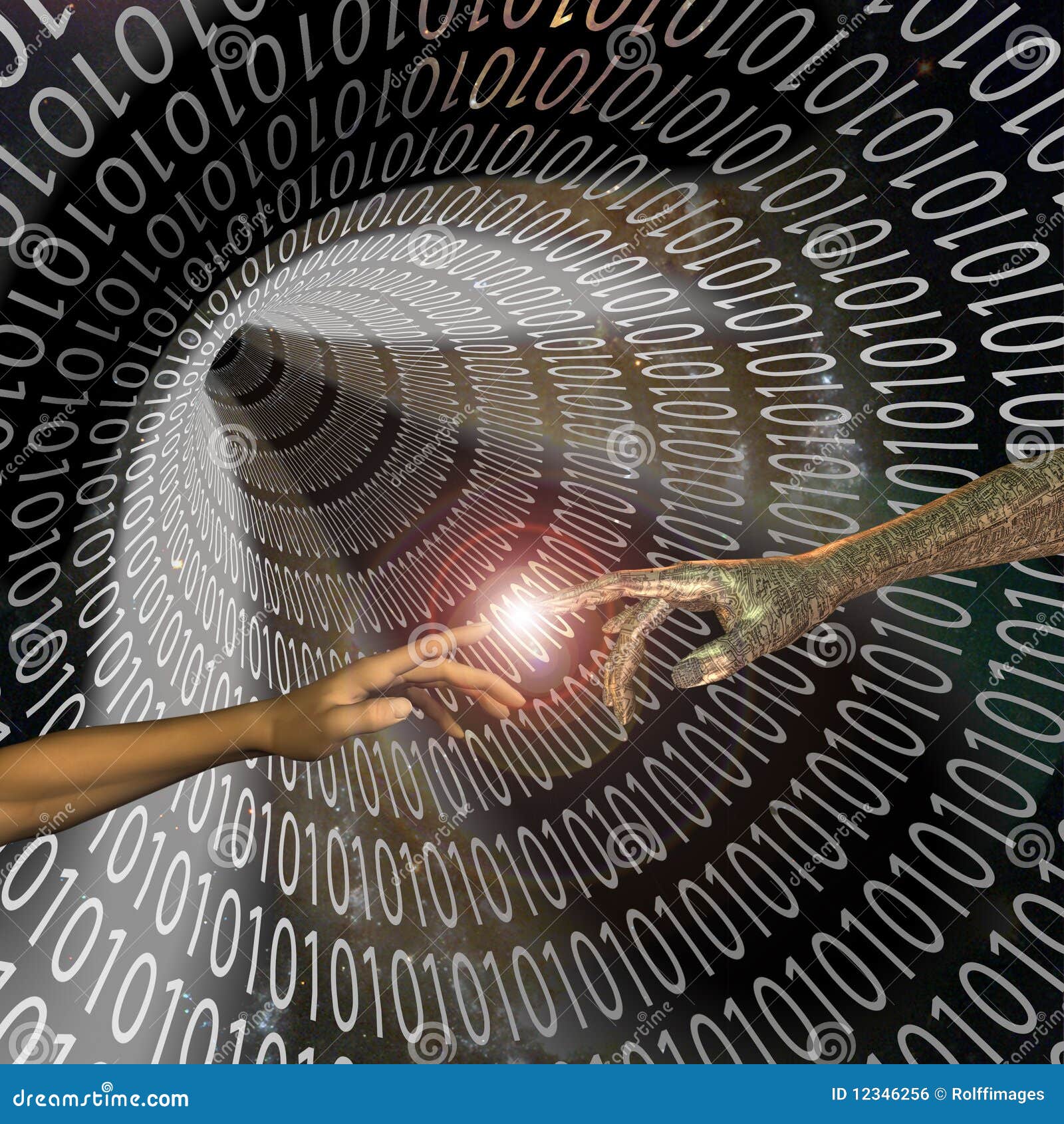 Man and Machine stock illustration. Illustration of belief - 12346256