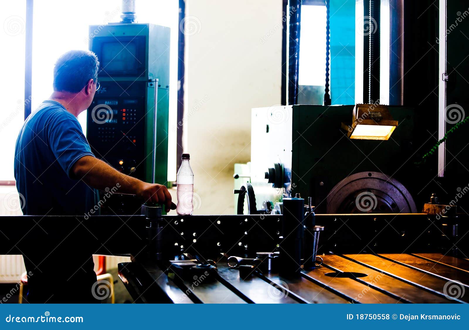 Man and machine stock photo. Image of laborer, experienced - 18750558