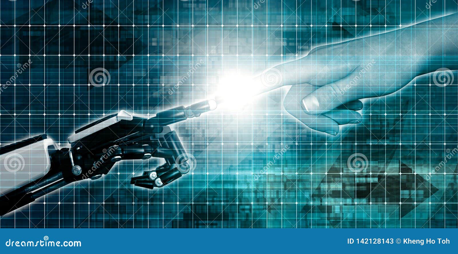 Man Machine Collaboration stock illustration. Illustration of ...