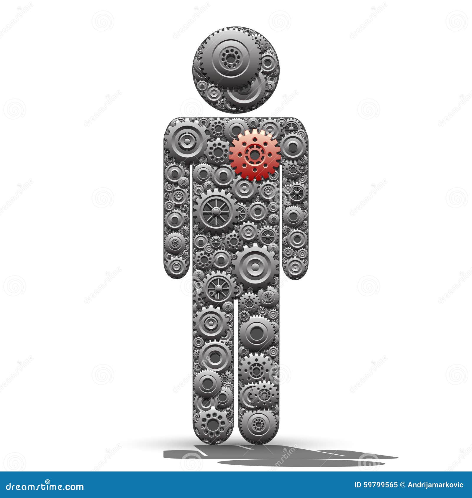 Man machine stock vector. Illustration of motor, idea - 59799565