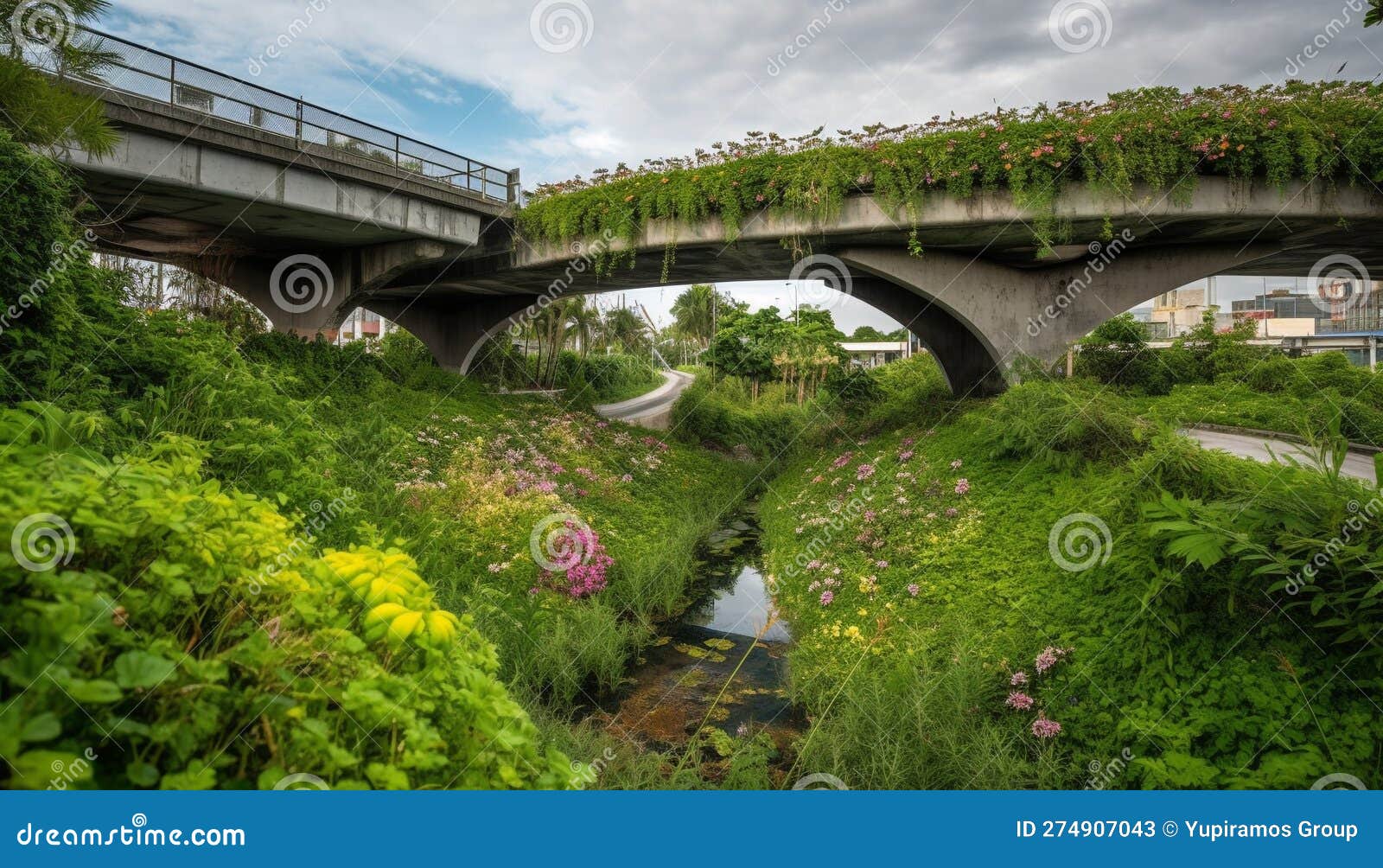 Man Made Arch Bridges Nature Beauty in Architecture Generative AI Stock ...