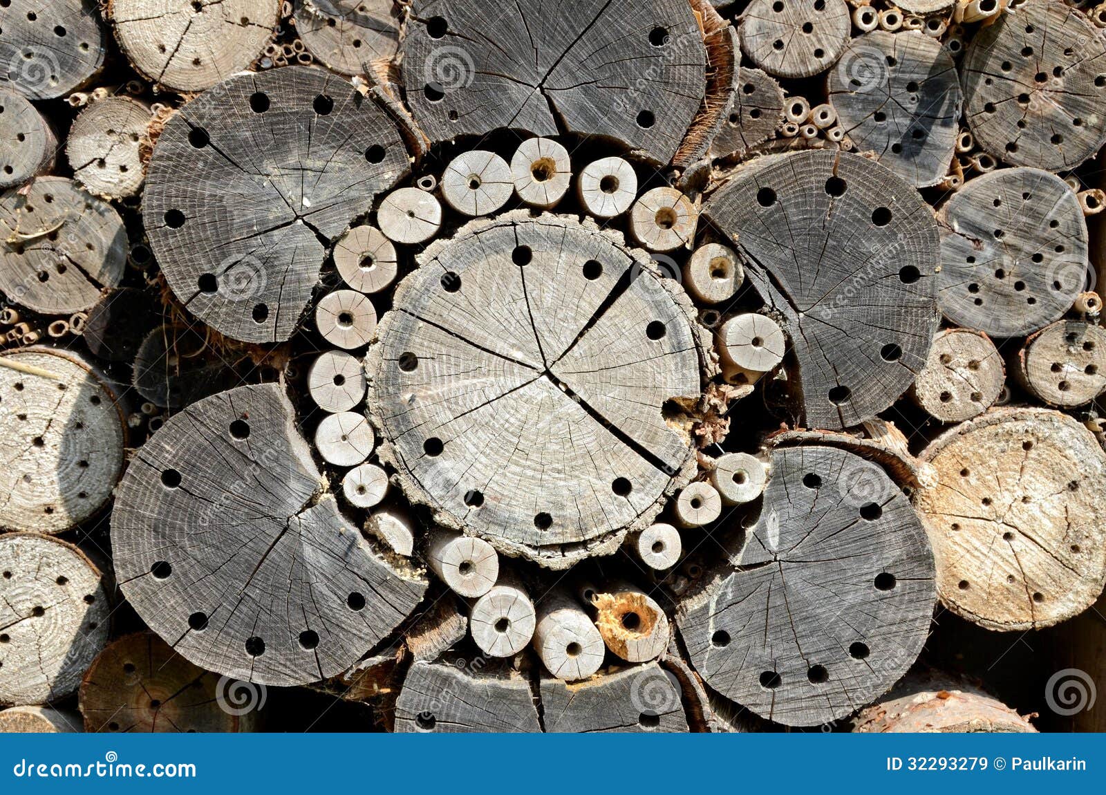 Man-made beehive stock image. Image of grey, holes, detail - 32293279