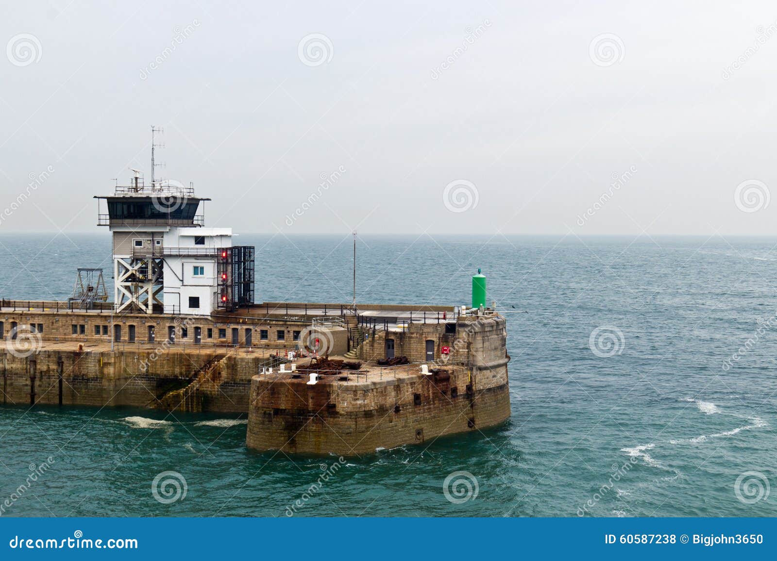 Man-made Breakwater Structure at Port Entry Stock Photo - Image of port ...