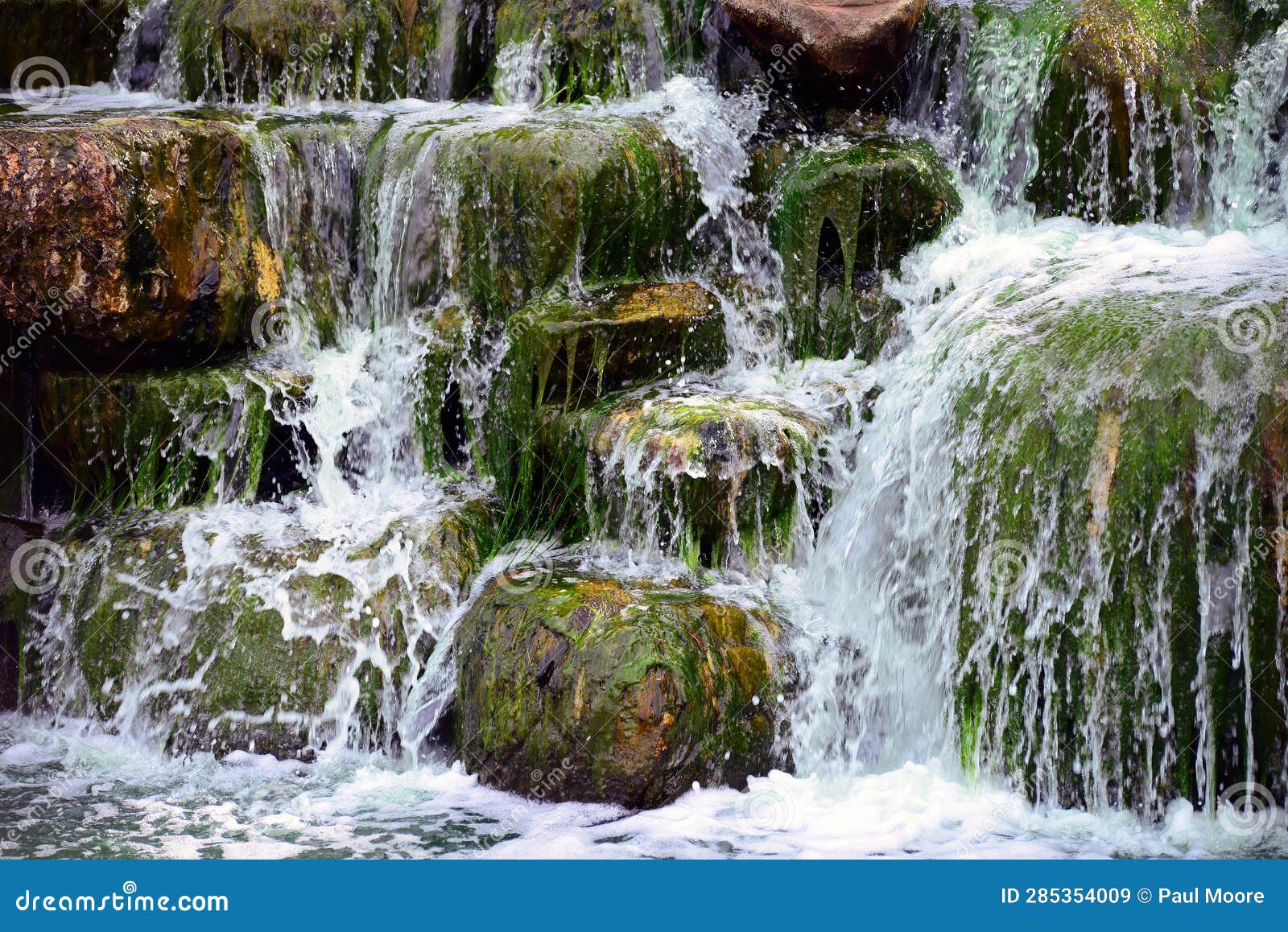 Man Made Cascade or Waterfall Stock Image - Image of waterfall, water ...