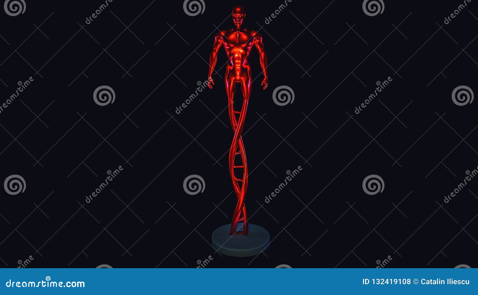 Man Made from DNA Concept CRISPR and Gene Editing Concept, DNA ...