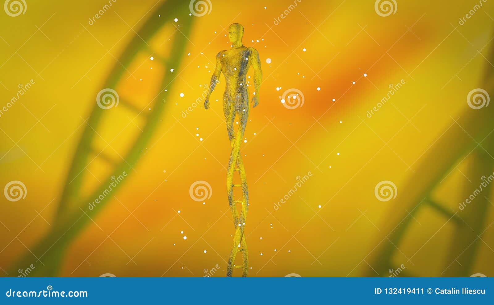 Man Made From DNA Concept CRISPR And Gene Editing Concept, DNA ...