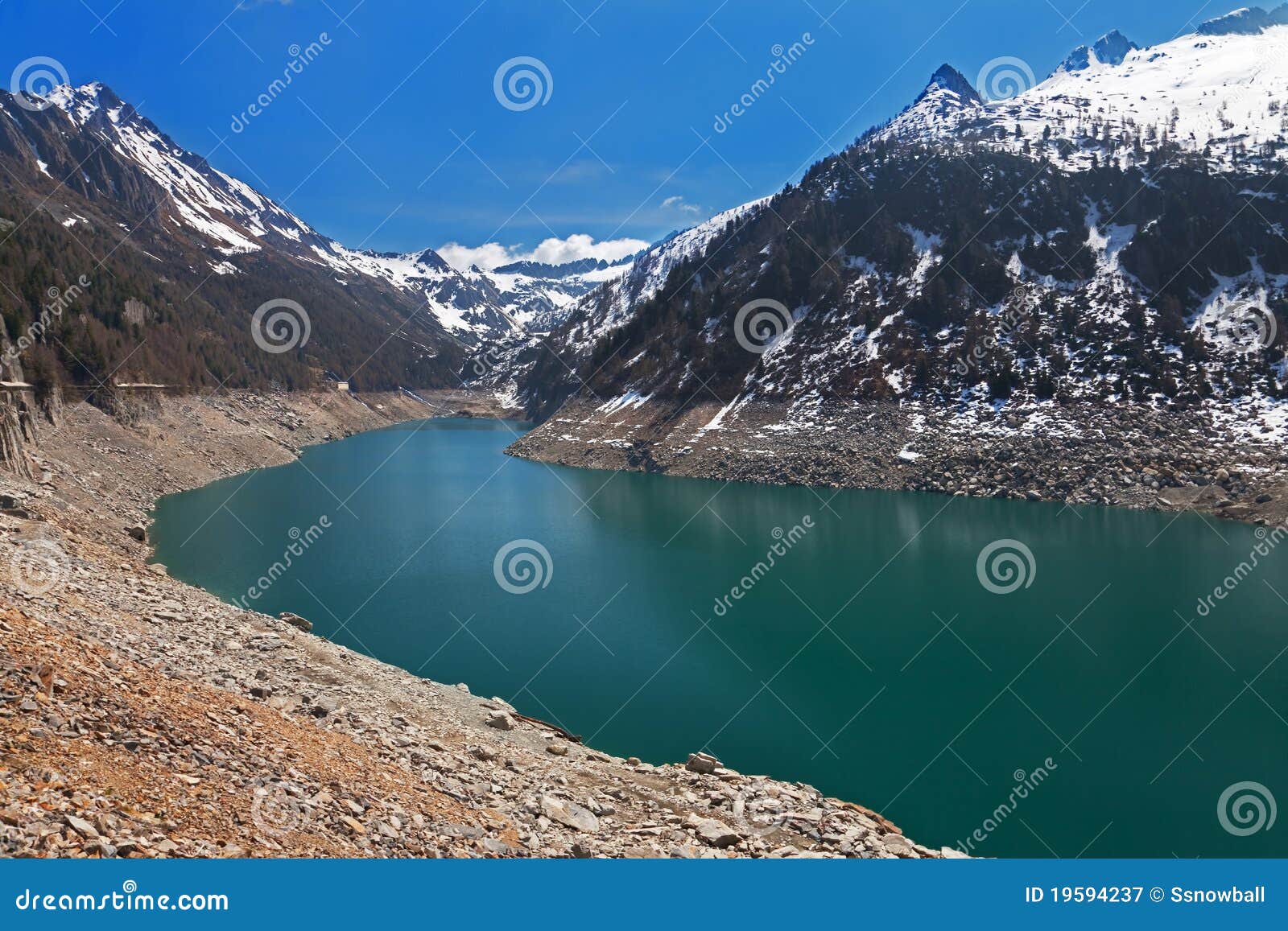 Man-made lake stock image. Image of power, hydroelectric - 19594237