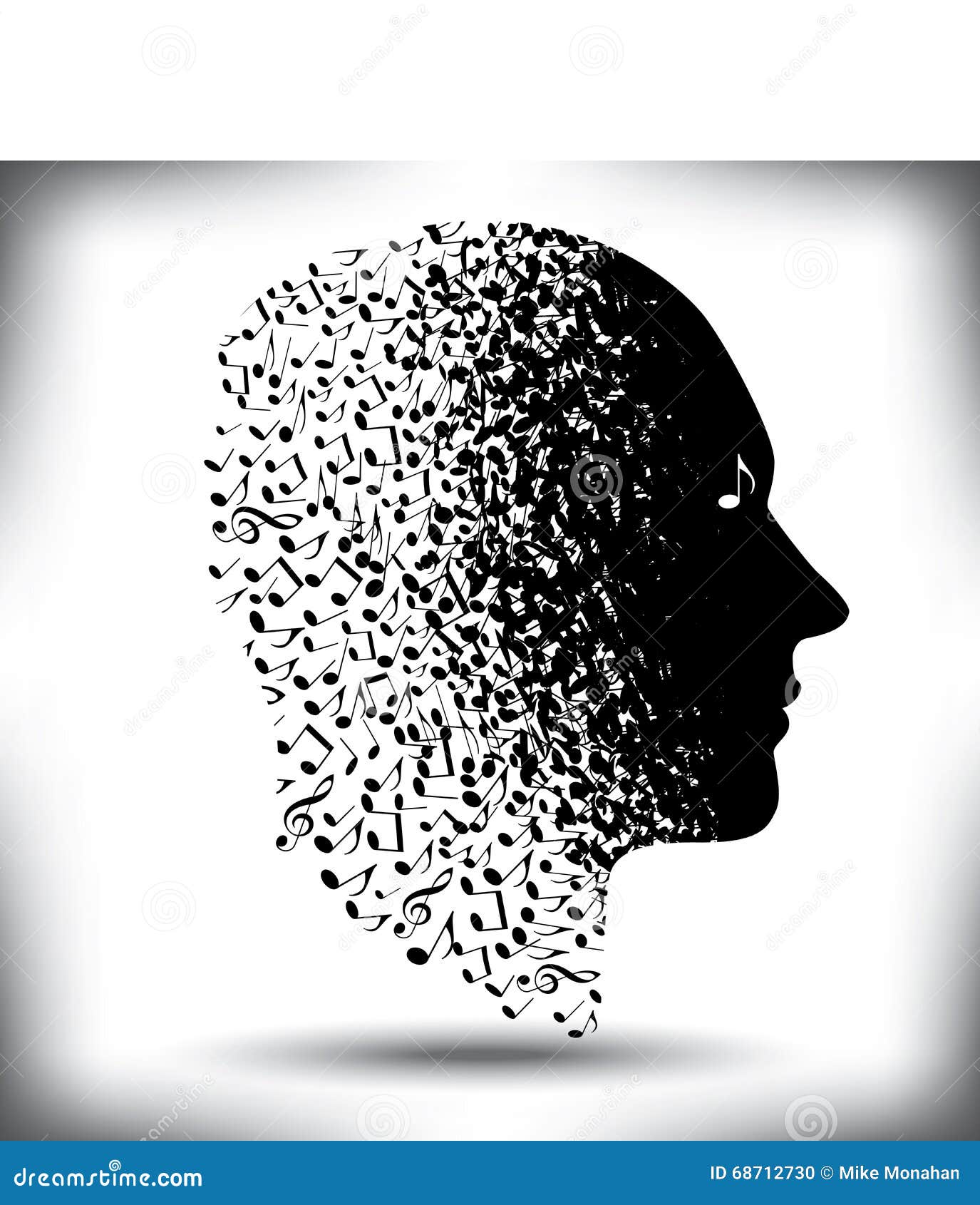 A Man Made of Musical Notes Stock Vector - Illustration of classical ...