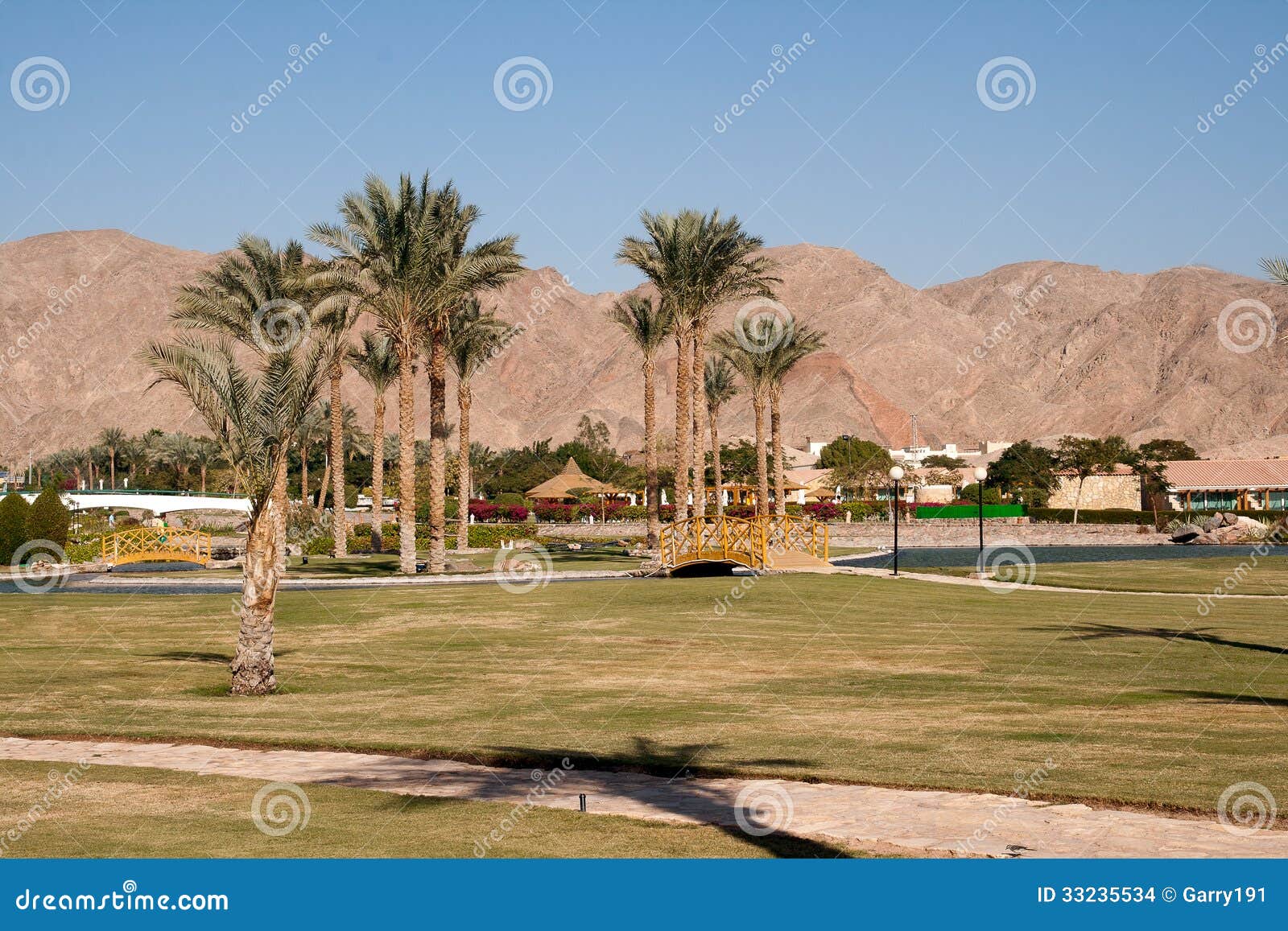 Man-made Oasis at the Hotel. Taba, Egypt. Stock Photo - Image of beach ...