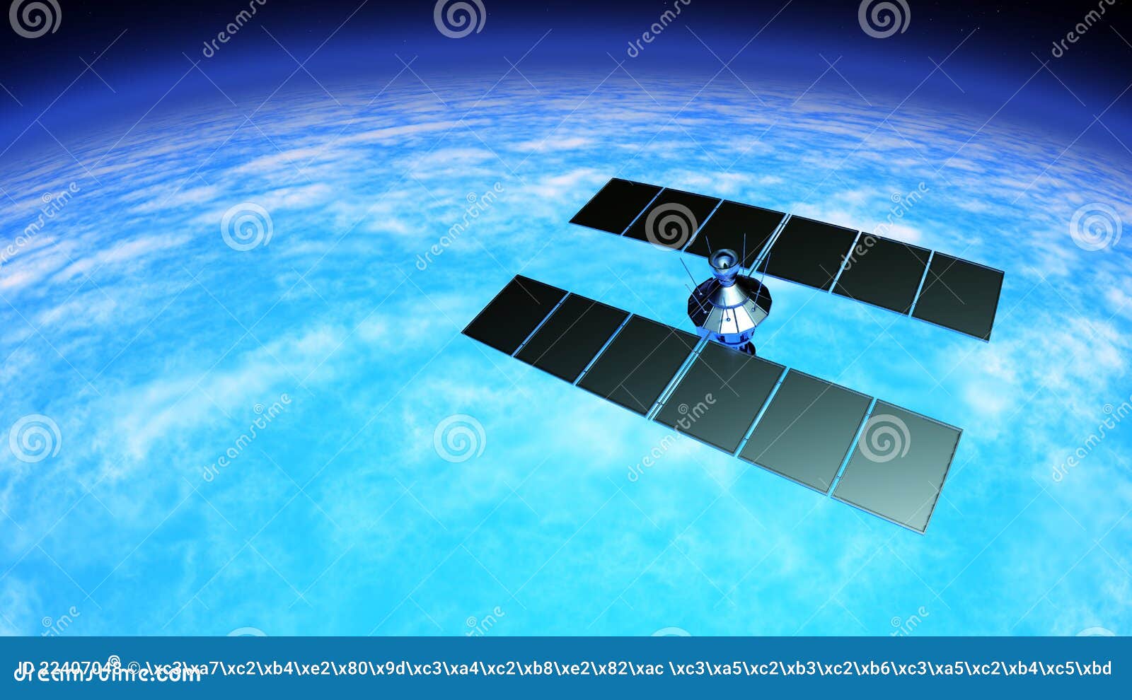 Man-made satellite stock illustration. Illustration of star - 22407048