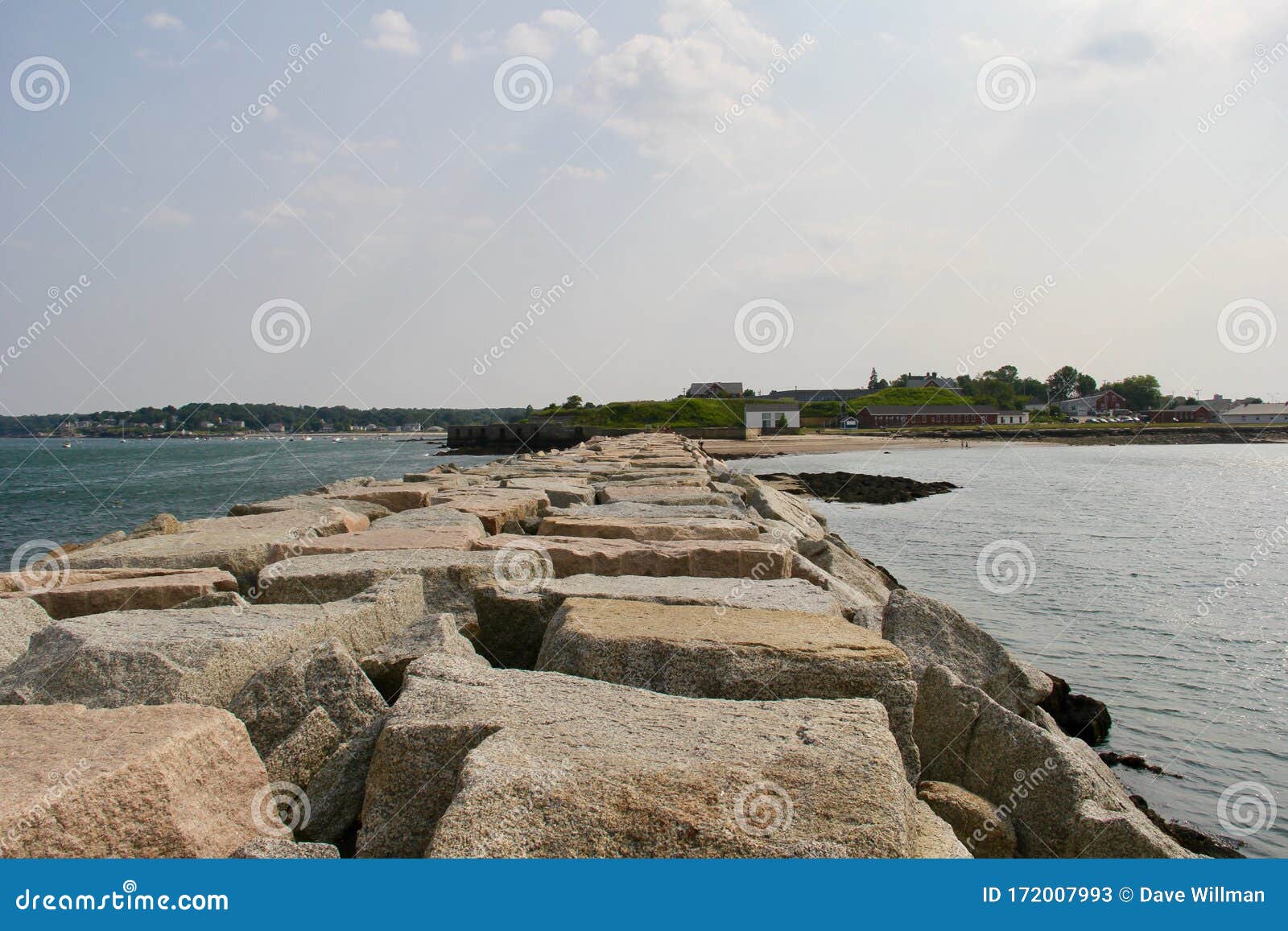 Man made Sea Wall stock image. Image of protection, boulders - 172007993