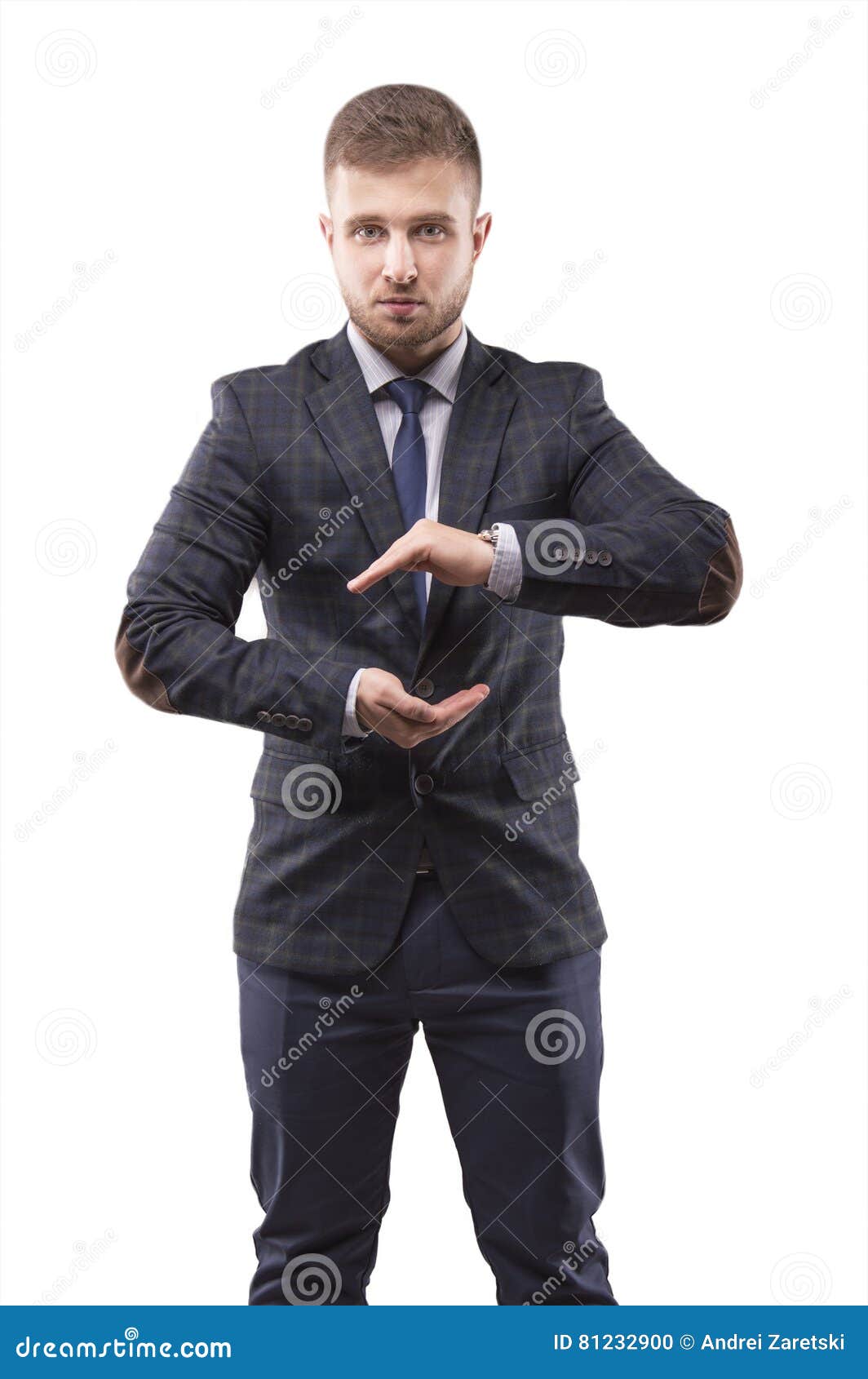 Man Made a Shape of a Ball from His Hands Stock Photo - Image of ...