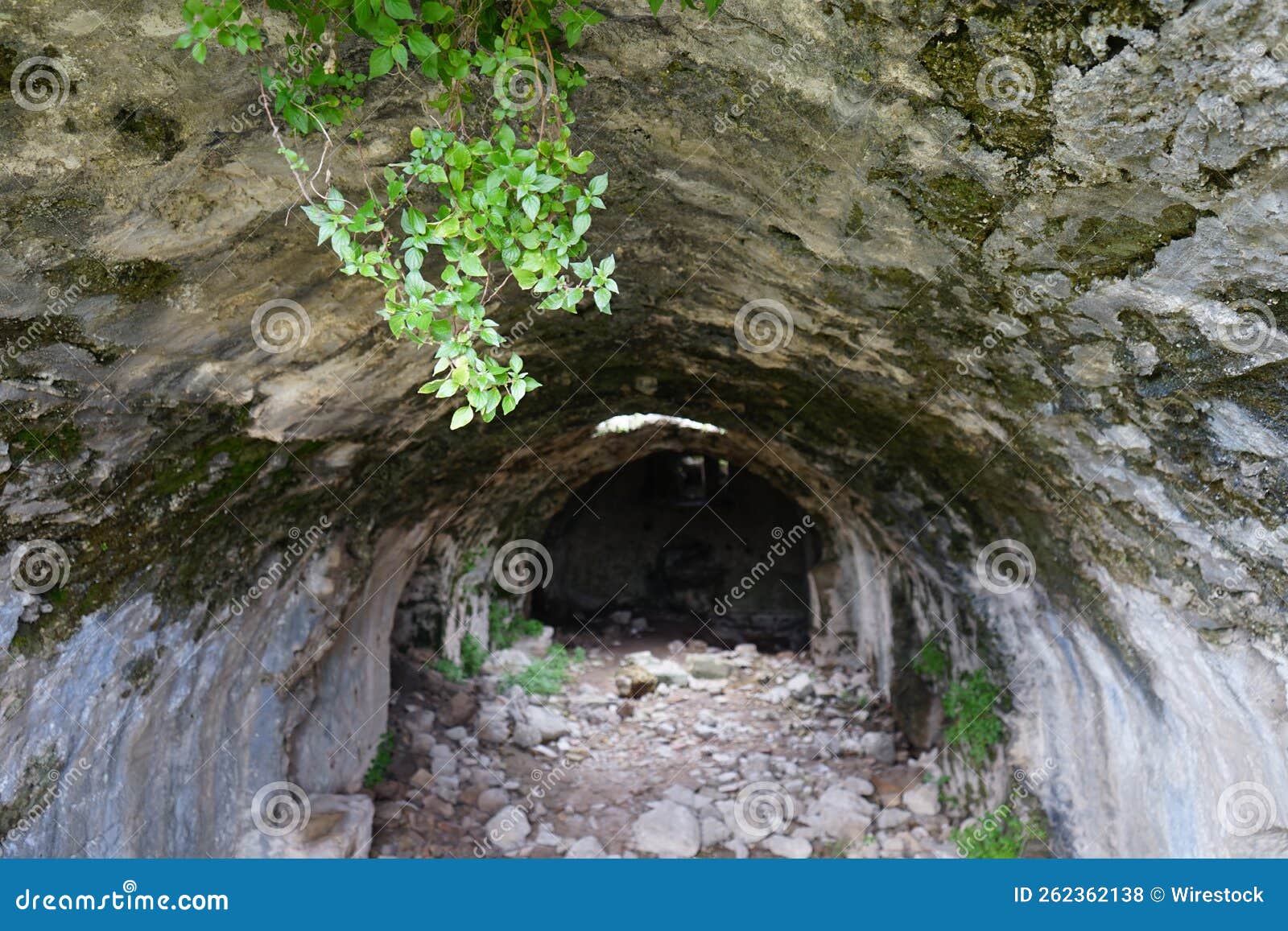 Man-made Stone Cave from Outside Stock Photo - Image of strcuture ...