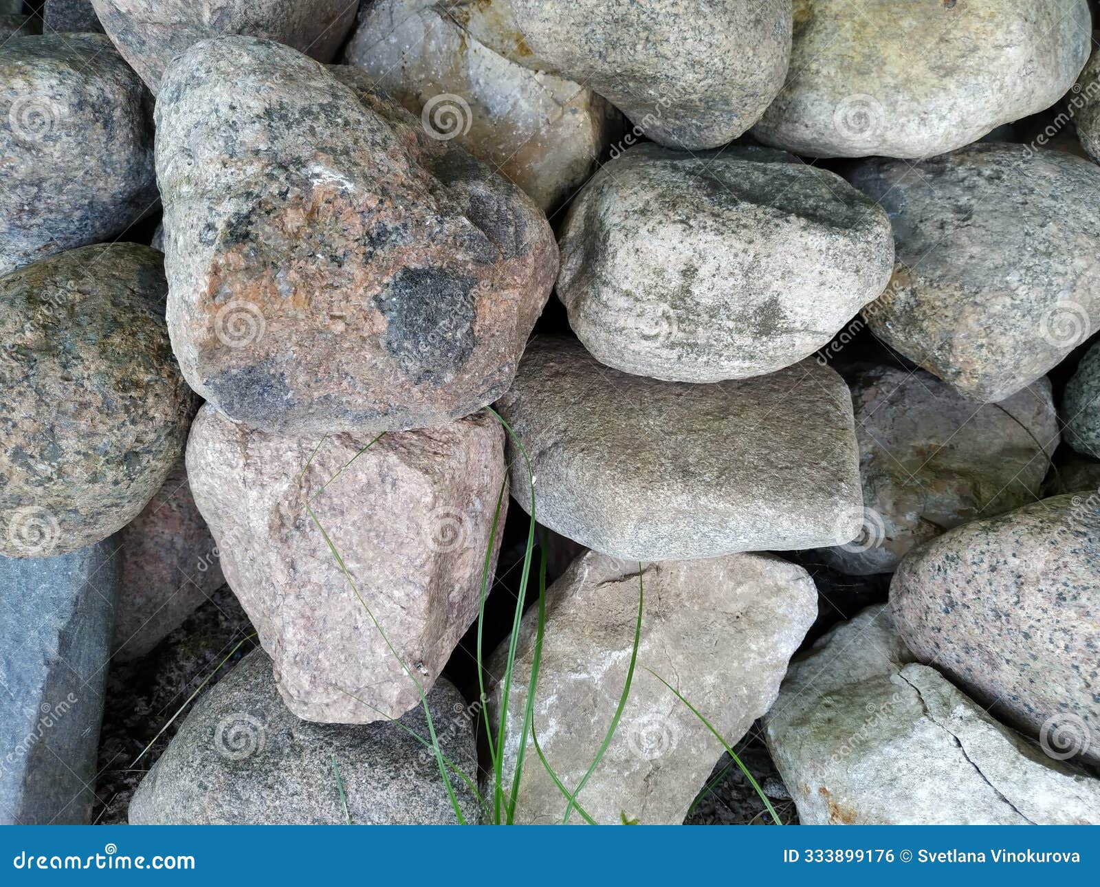 A Man Made Stone Wall, Stacked Stones, Big Stones Creating Pattern and ...