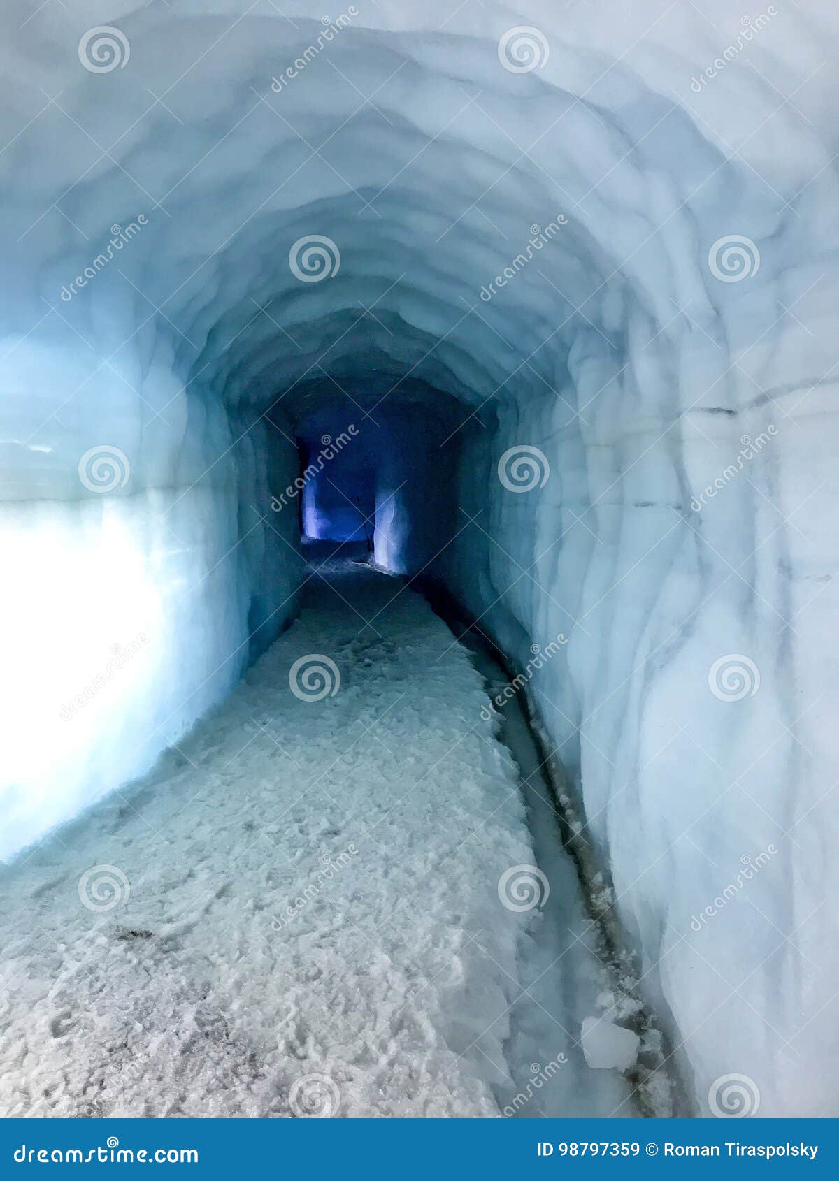 Ice tunnel stock image. Image of snow, blue, nature, iceland - 98797359