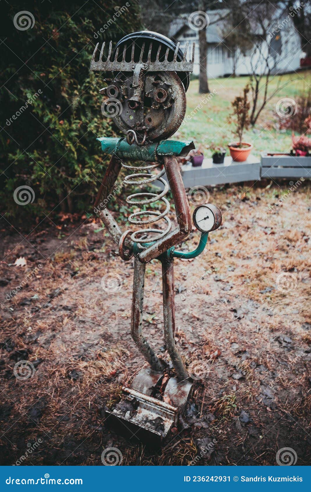 Man is Made of Various Metal Objects Editorial Photo - Image of ...
