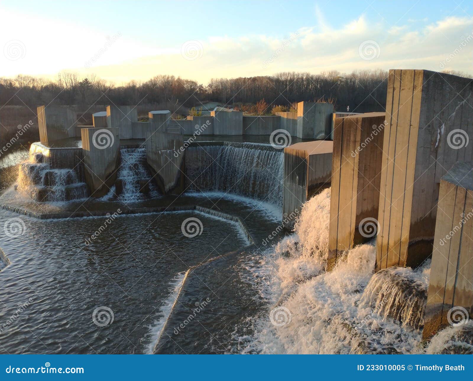 Man made water falls stock image. Image of transport - 233010005