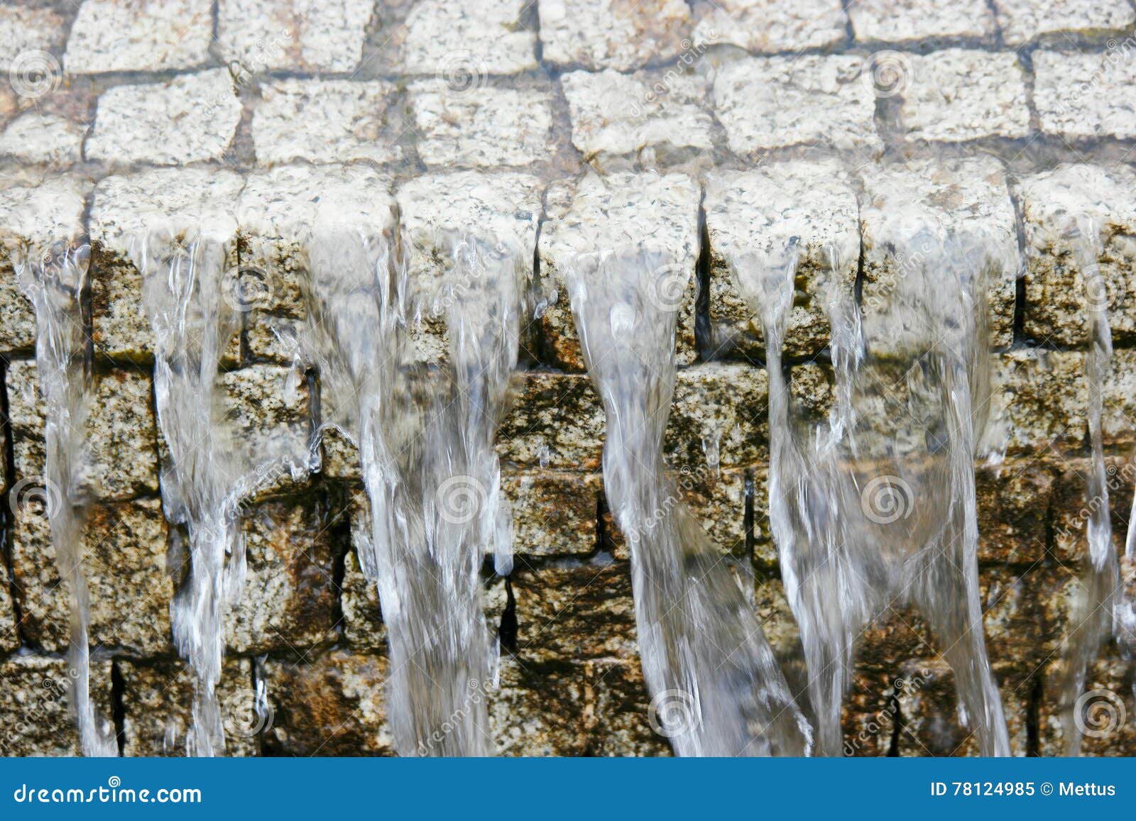 Man-made Waterfall of Ancient City Fountain Stock Image - Image of ...