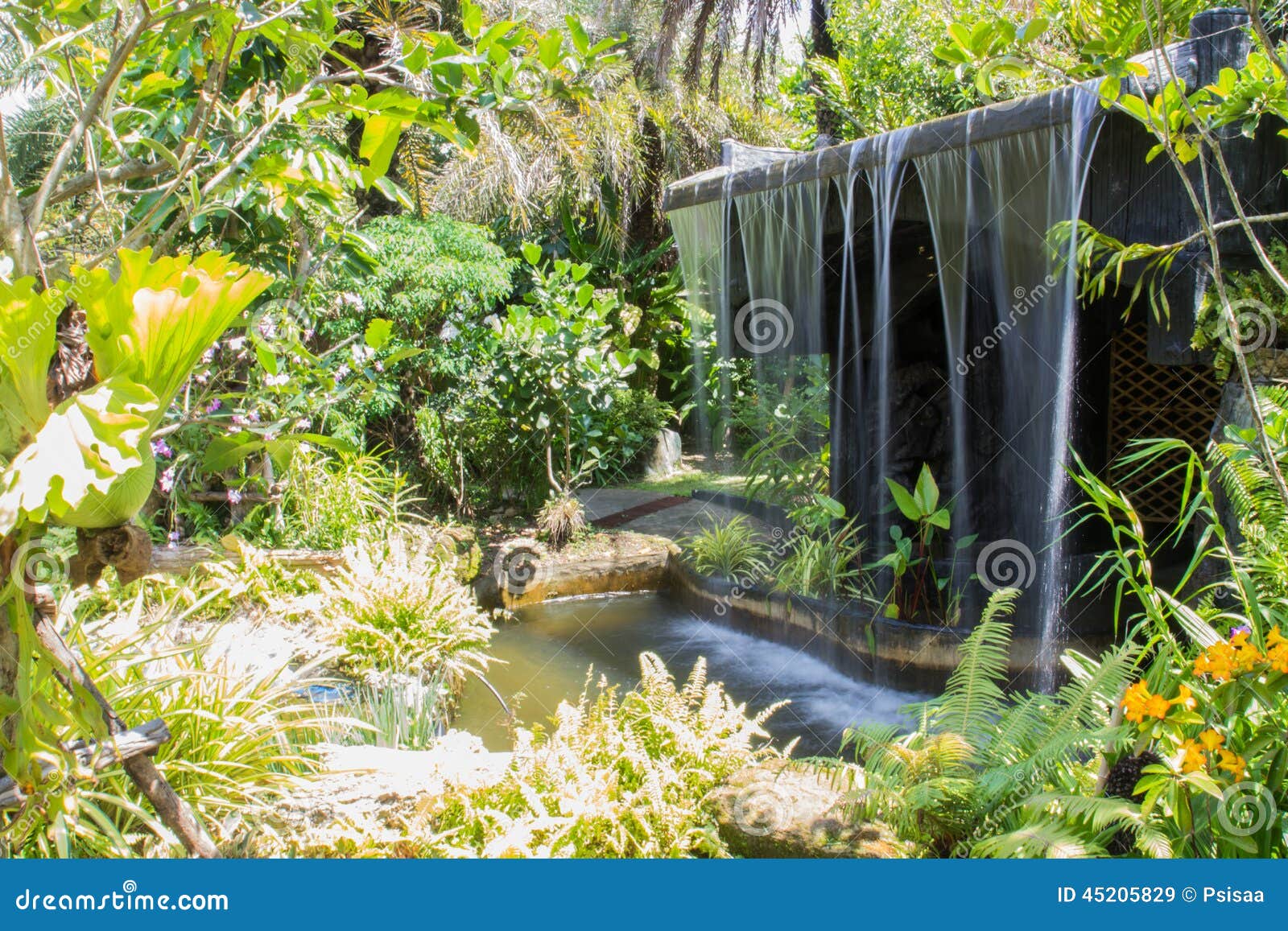 The man made waterfall stock image. Image of waterfall - 45205829
