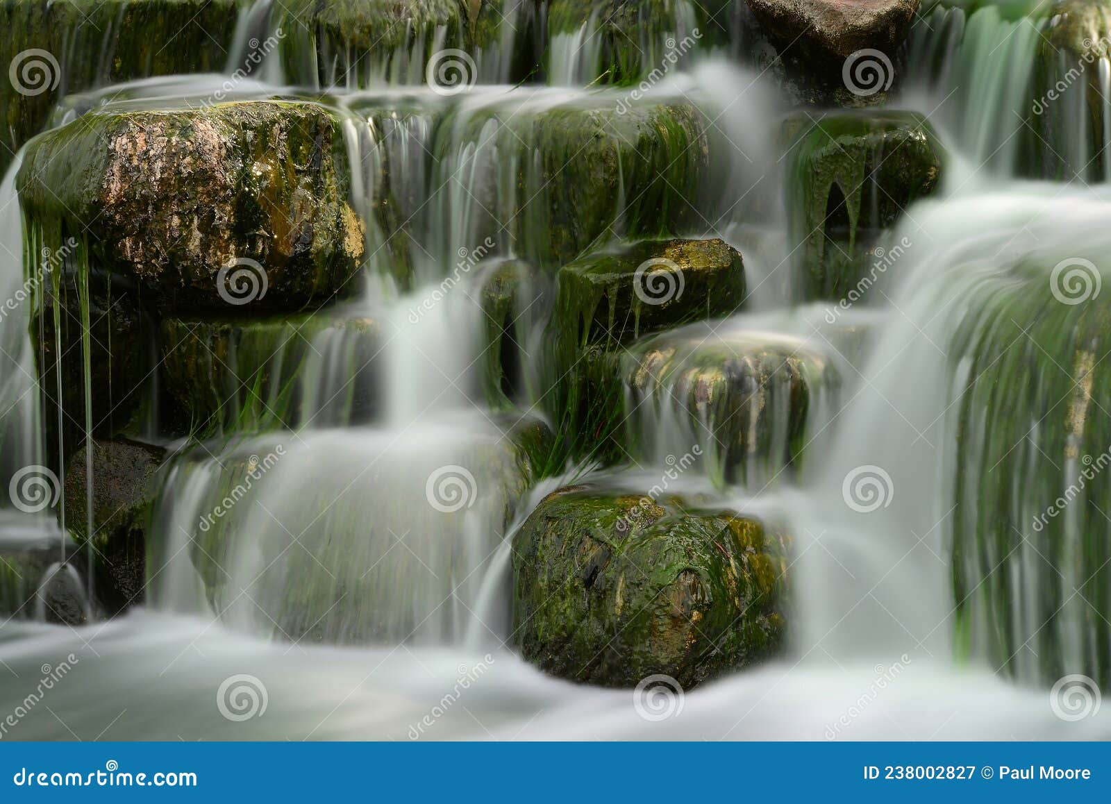 Man Made Cascade or Waterfall Stock Image - Image of flowing, hiking ...