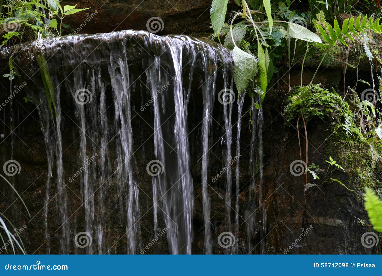 Man Made Waterfall in the Garden Stock Photo - Image of spring, garden ...