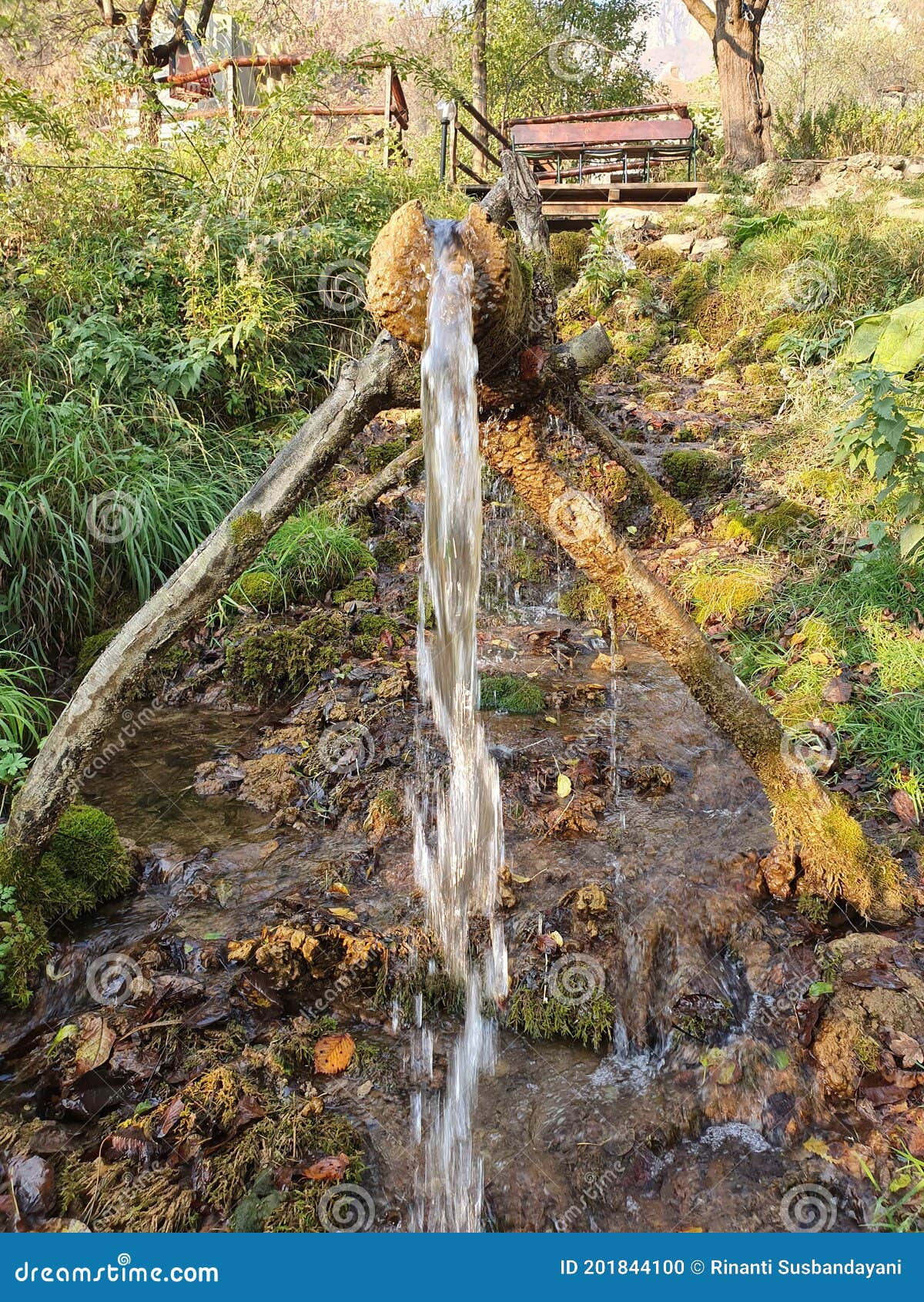 Man made waterfalls stock photo. Image of rock, river - 201844100