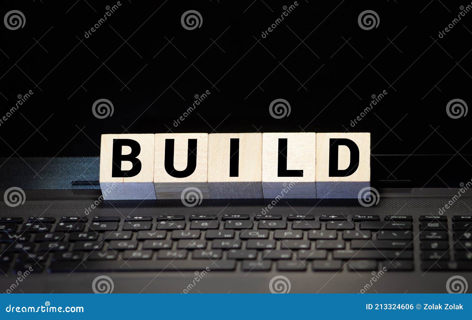 The Word BUILD Built From Toy Brick Letters Royalty-Free Stock Photo ...