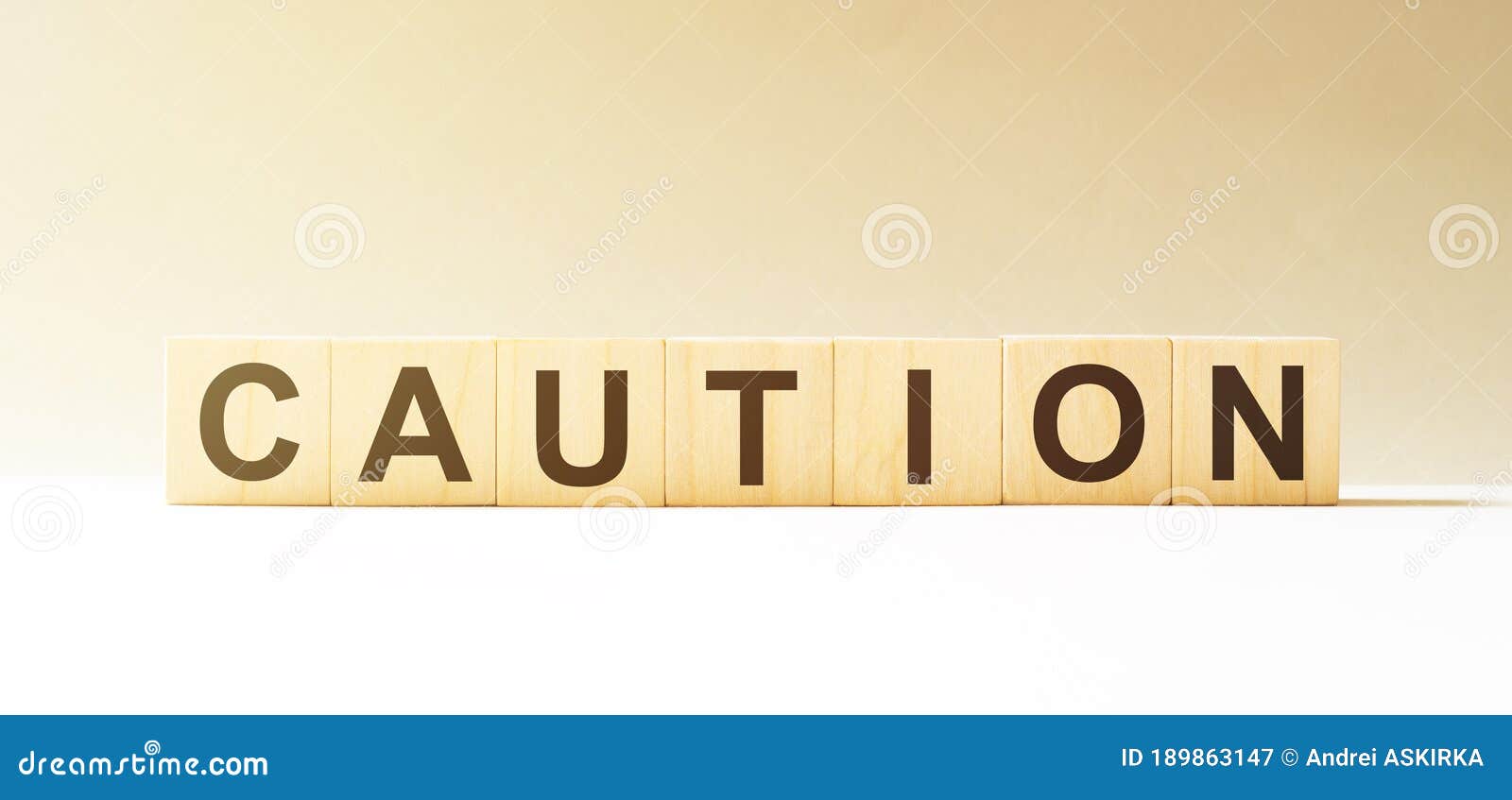 Man Made Word CAUTION with Wood Blocks Stock Image - Image of hazard ...