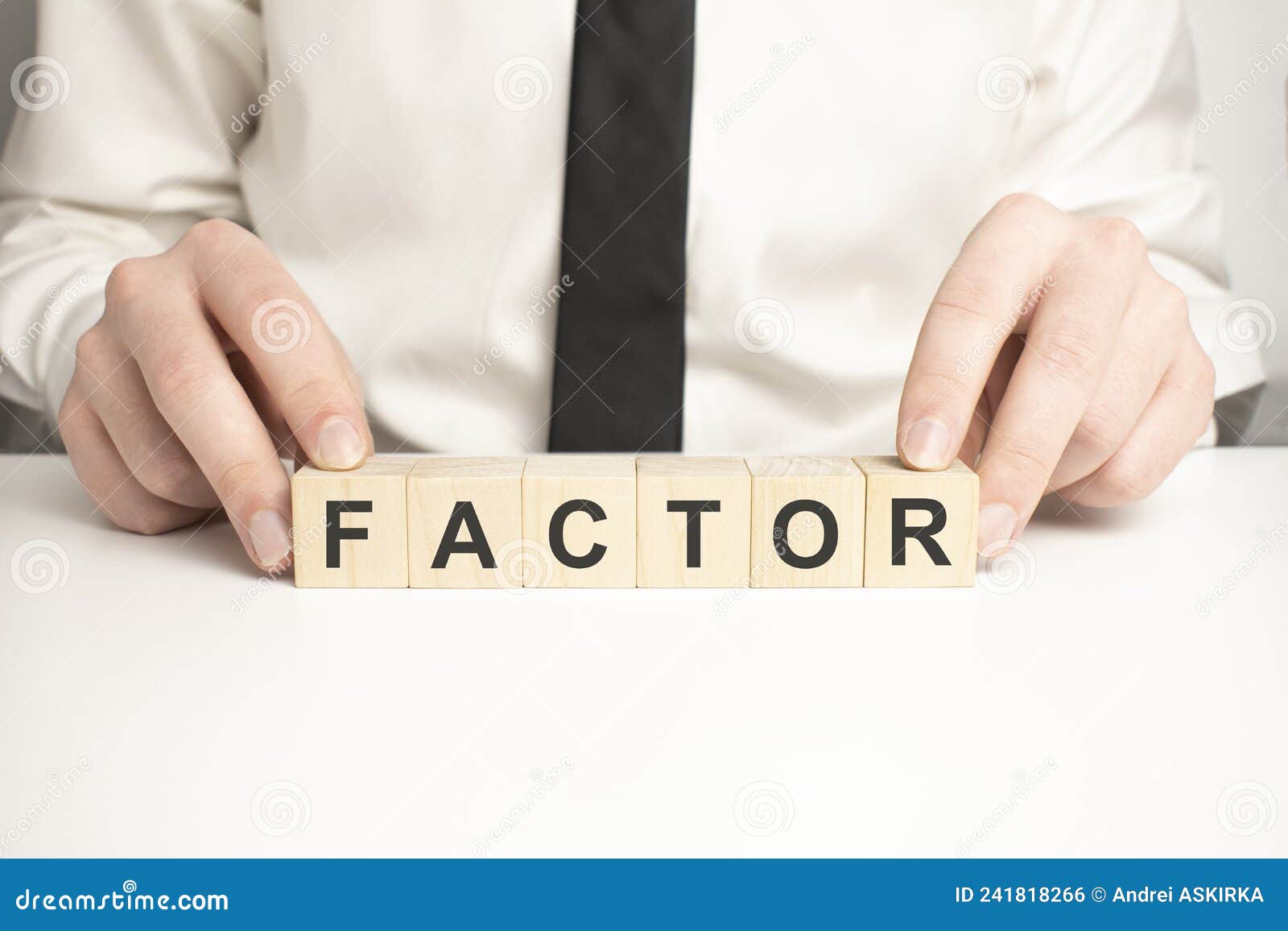 Man Made Word FACTOR with Wood Blocks Stock Photo - Image of block ...