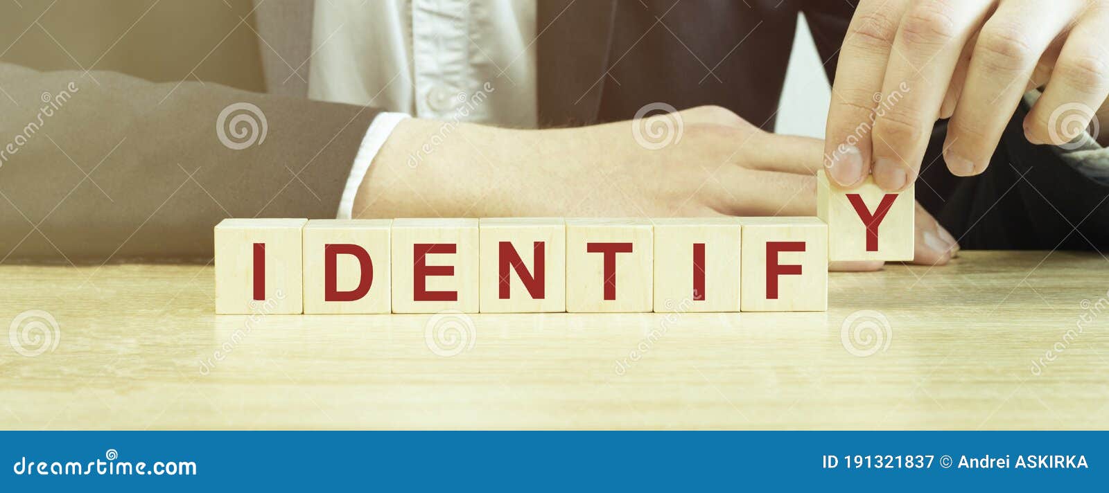 Man Made Word IDENTIFY with Wood Blocks Stock Image - Image of ...