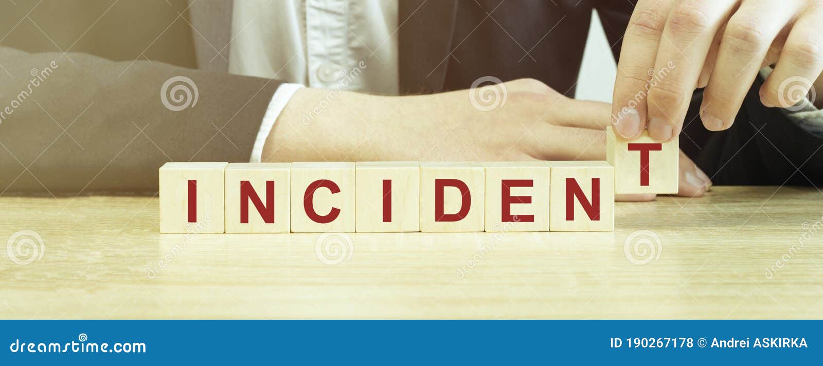 Man Made Word INCIDENT with Wood Blocks Stock Photo - Image of response ...