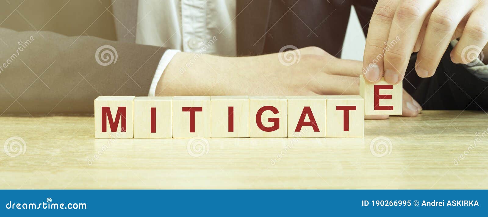 Man Made Word MITIGATE with Wood Blocks Stock Image - Image of soft ...