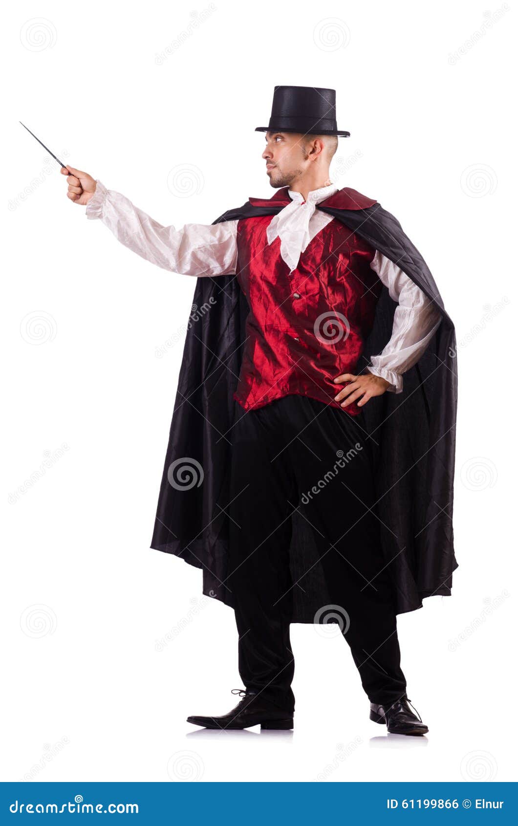 The Man Magician Isolated on White Stock Photo - Image of magus ...