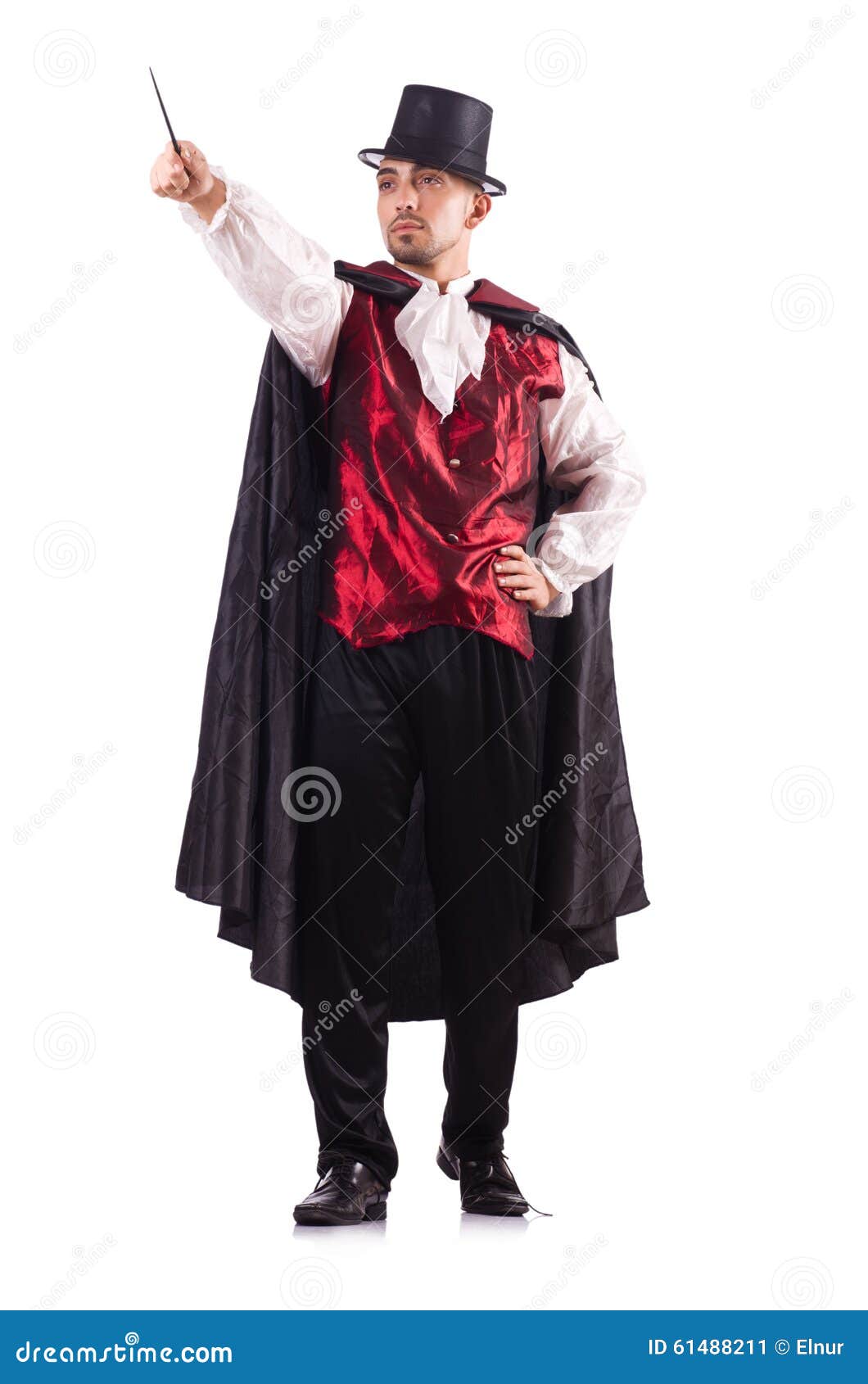 The Man Magician Isolated on White Stock Image - Image of conjurer ...