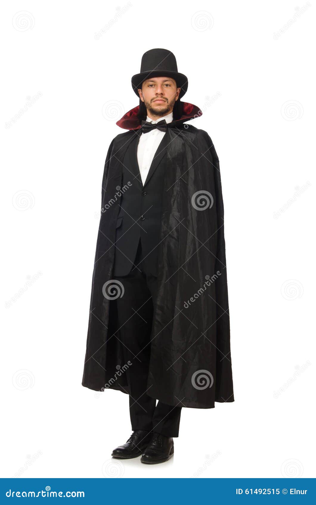 The Man Magician Isolated on White Stock Image - Image of hand ...