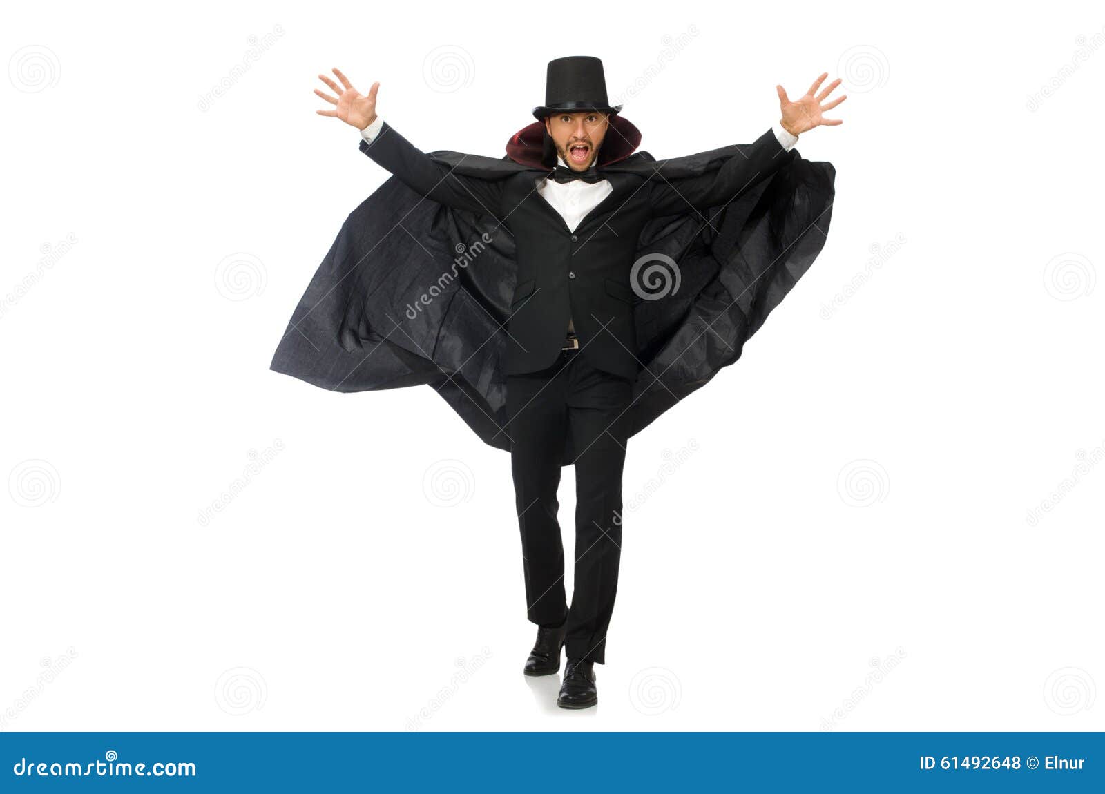 The Man Magician Isolated on White Stock Photo - Image of conjuror ...