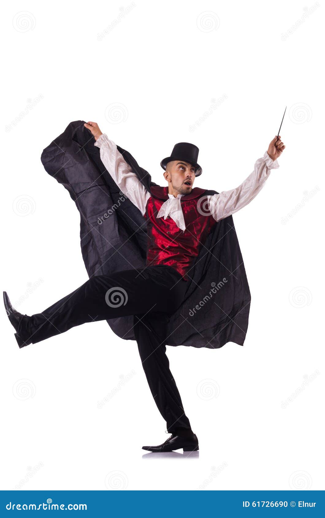 The Man Magician Isolated on White Stock Photo - Image of myth, spell ...