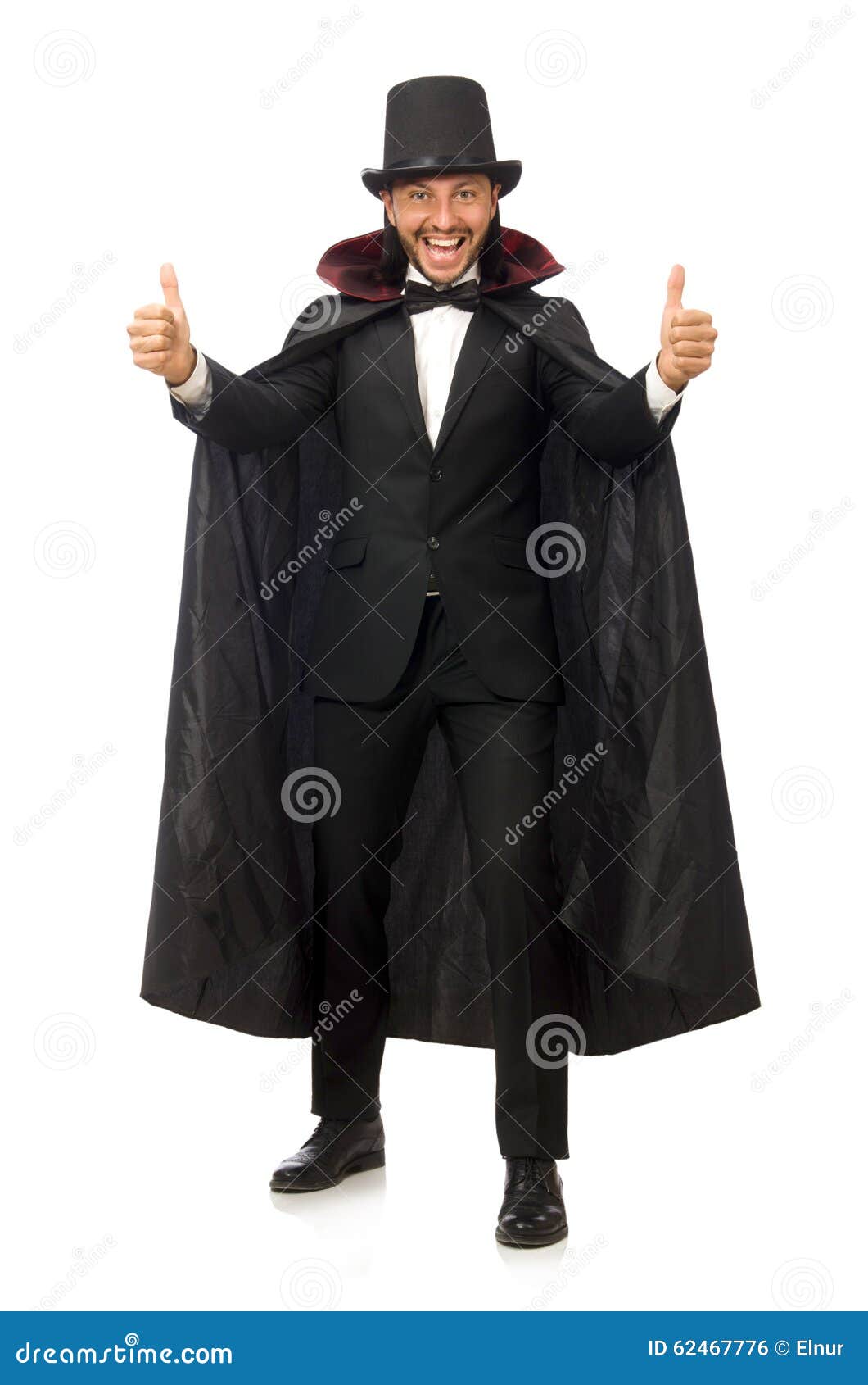 Man Magician Isolated on White Stock Photo - Image of smiling, black ...
