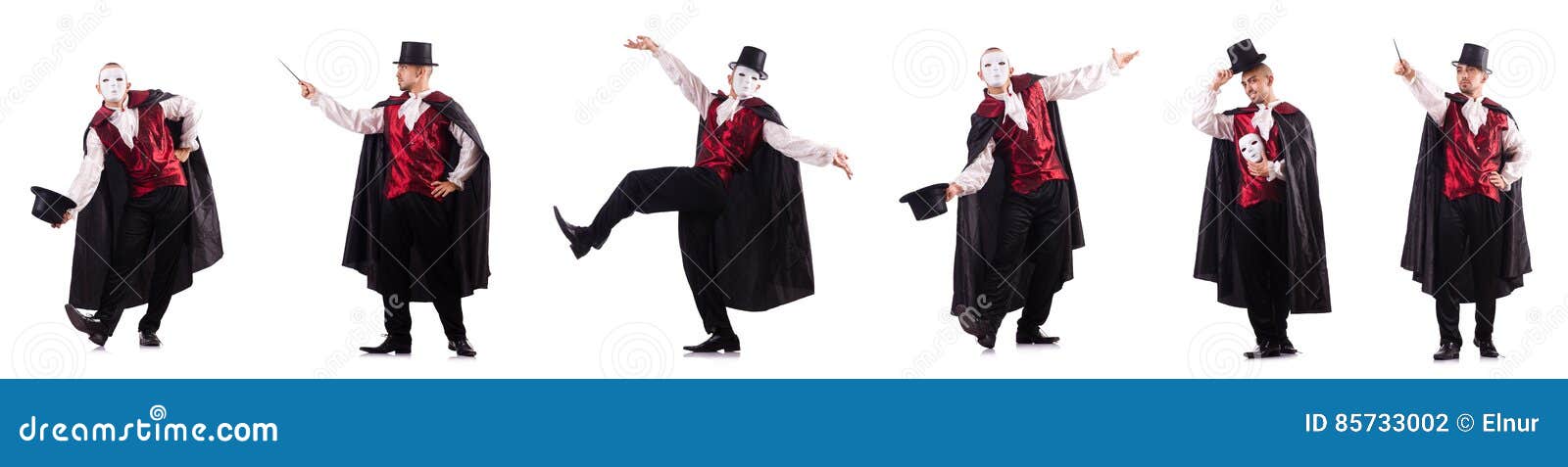 The Man Magician Isolated on White Stock Photo - Image of male, magus ...