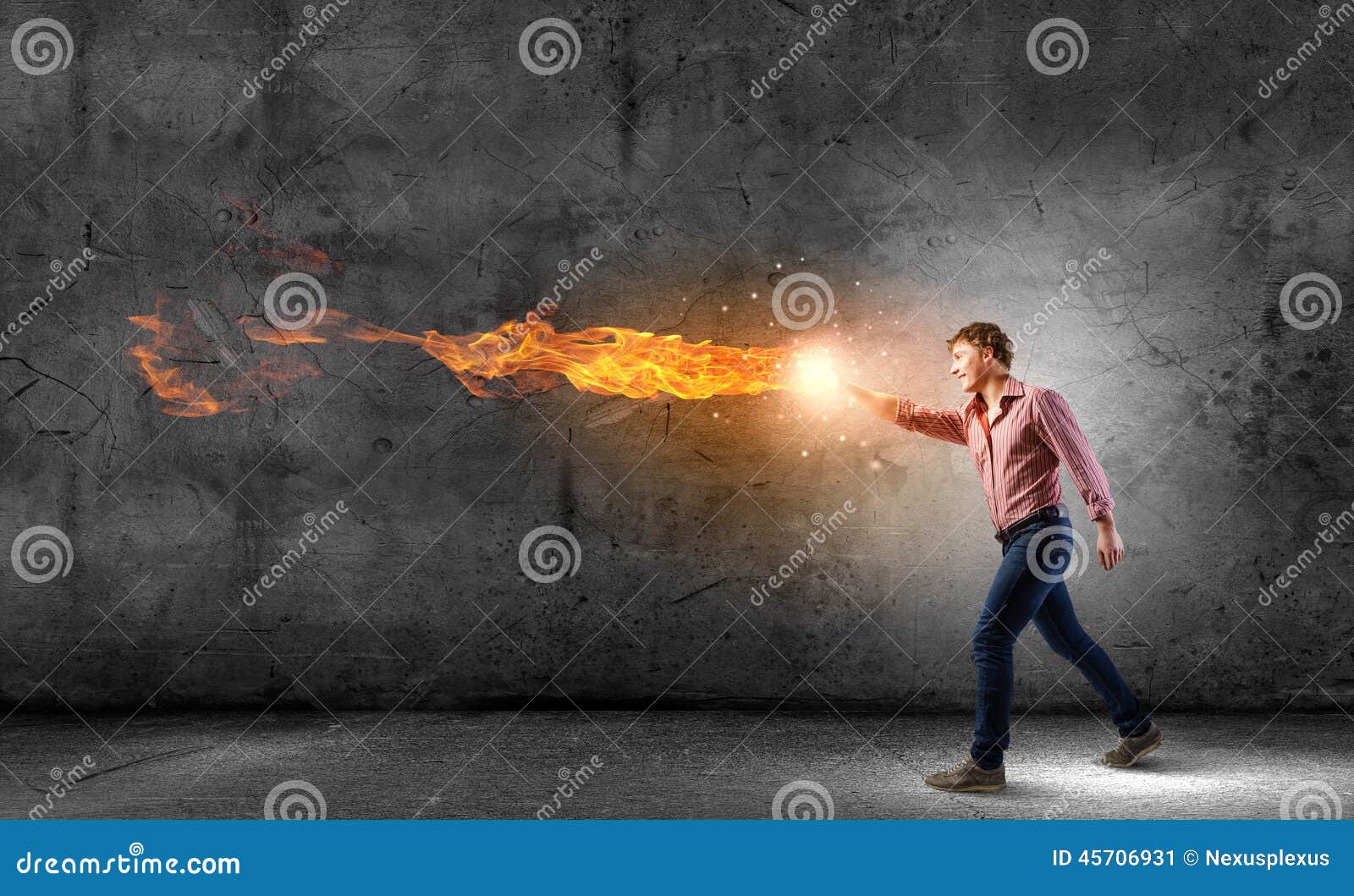 Man magician stock image. Image of fire, fiction, magictrick - 45706931